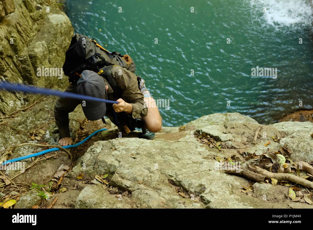 Tranquil blue waters of Rope falls, Paluma Range National Park ...