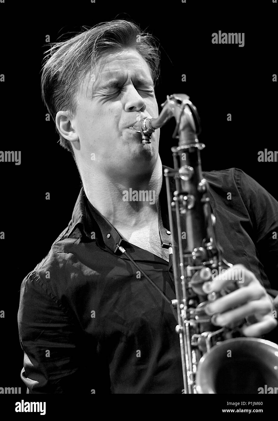 Marius Neset, 2012. Artist: Alan John Ainsworth Stock Photo - Alamy