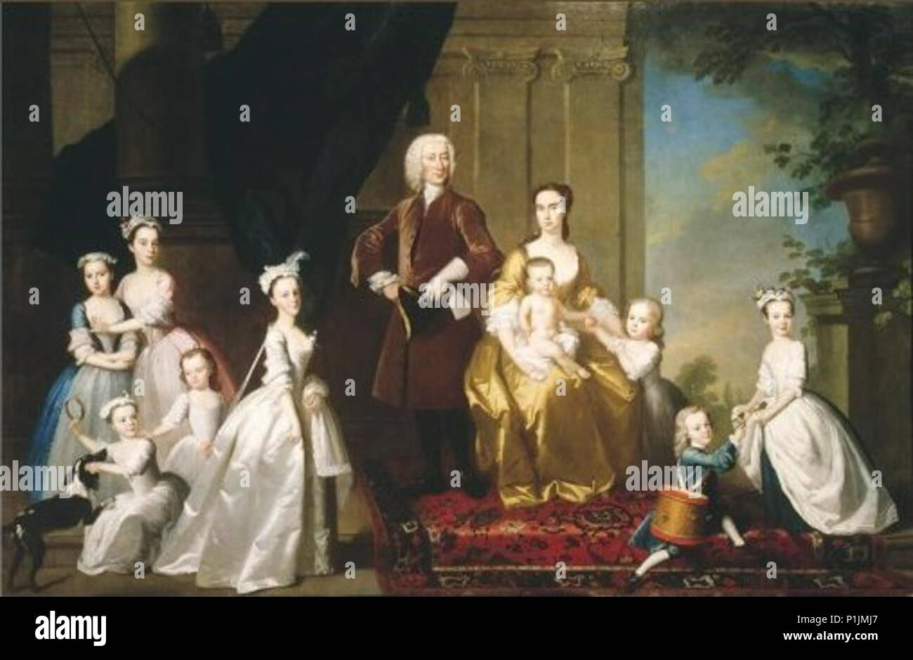 The Radcliffe Family2C painting by Thomas Hudson2C ca. 17422C Denver ...