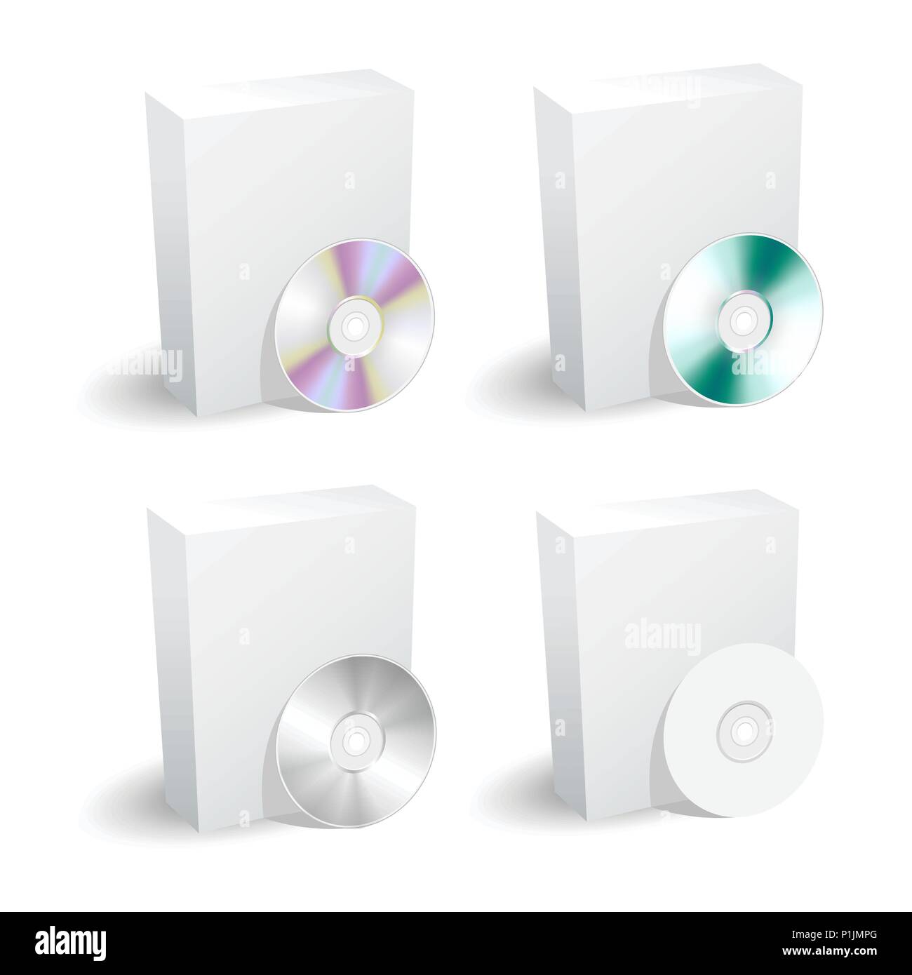 Blank box and dvd set Stock Vector Image & Art - Alamy