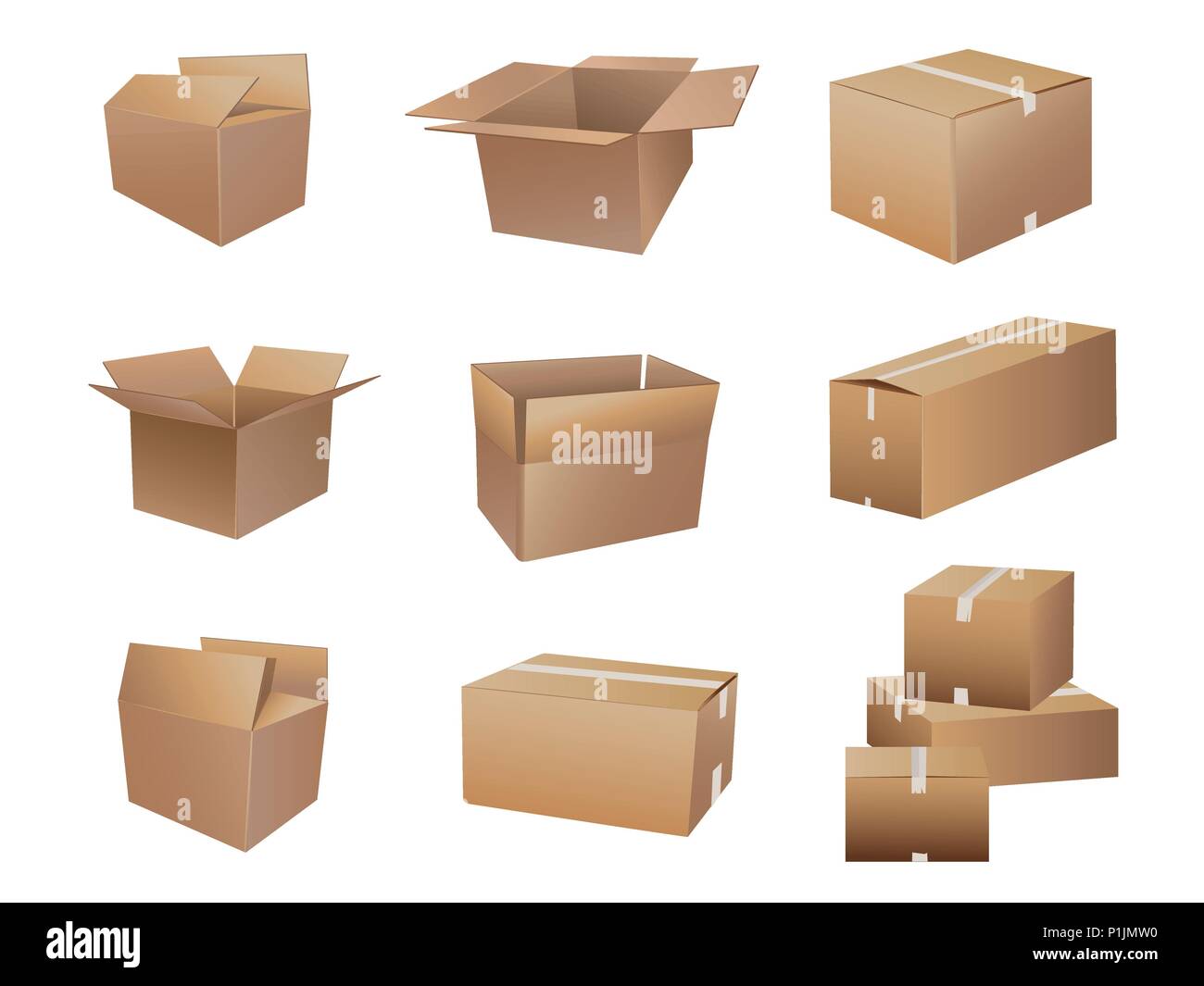 Shipped boxes Stock Vector Images - Alamy