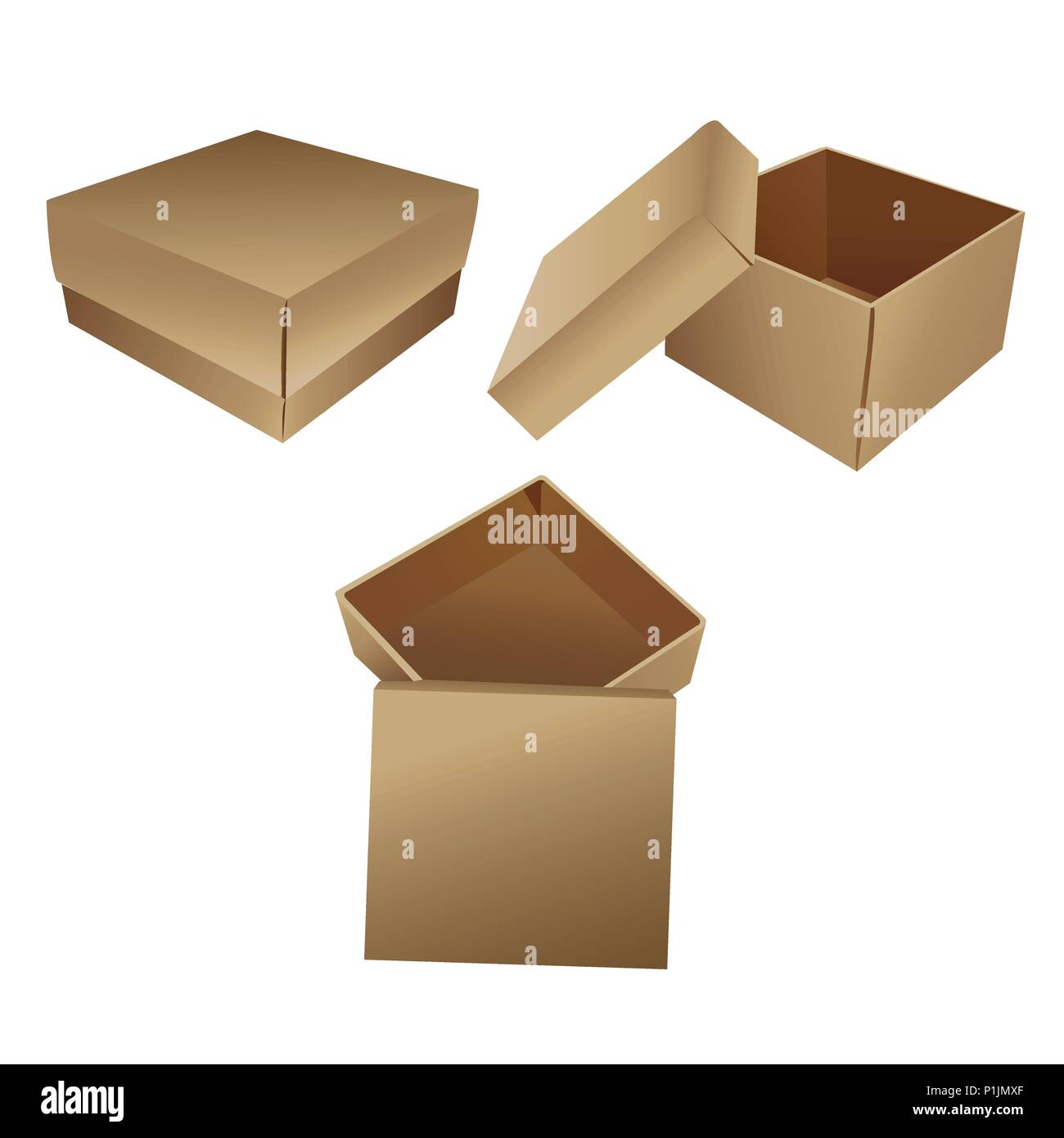 Corrugated boxes Stock Vector Images - Alamy