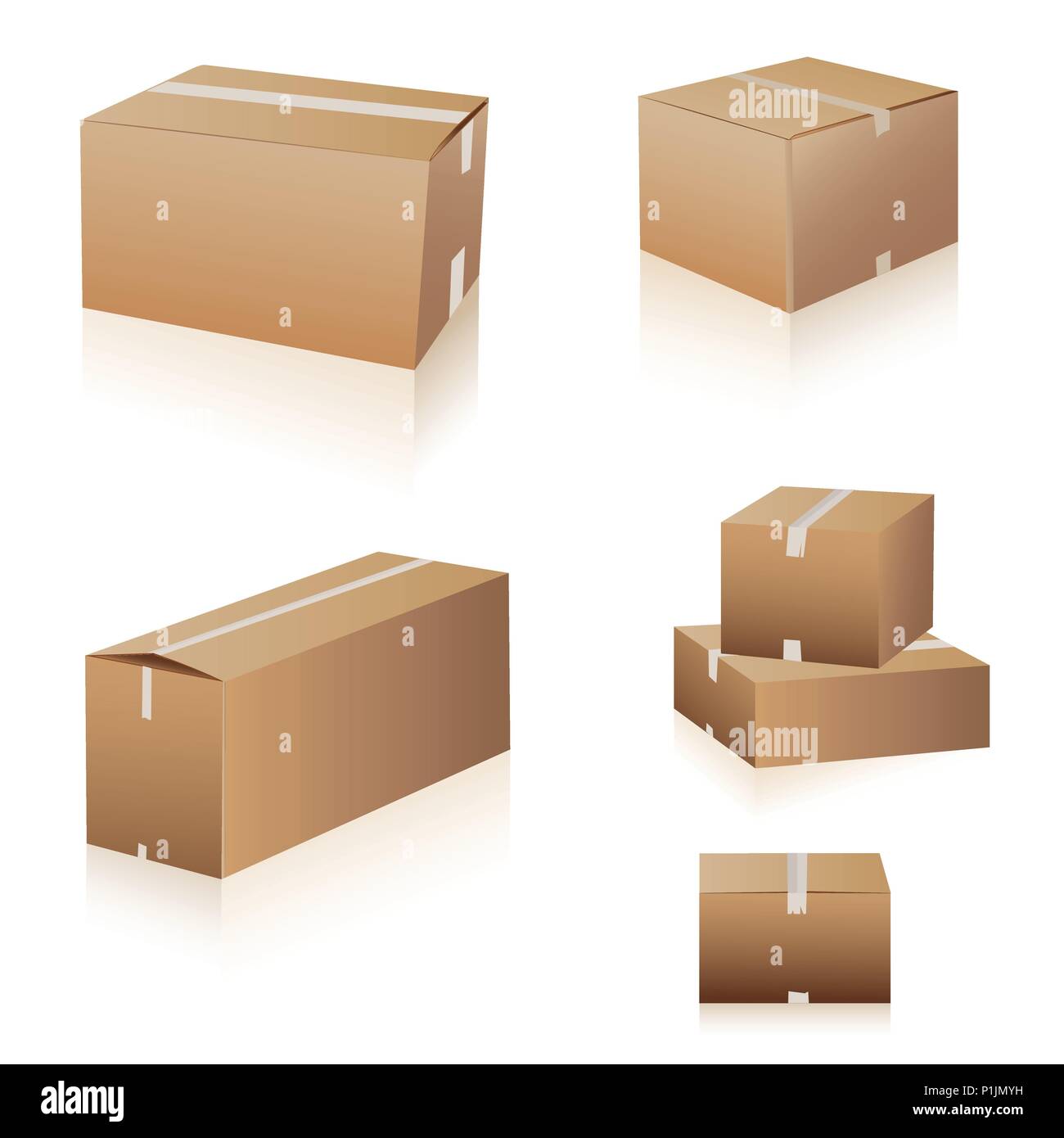 Shipped boxes Stock Vector Images - Alamy