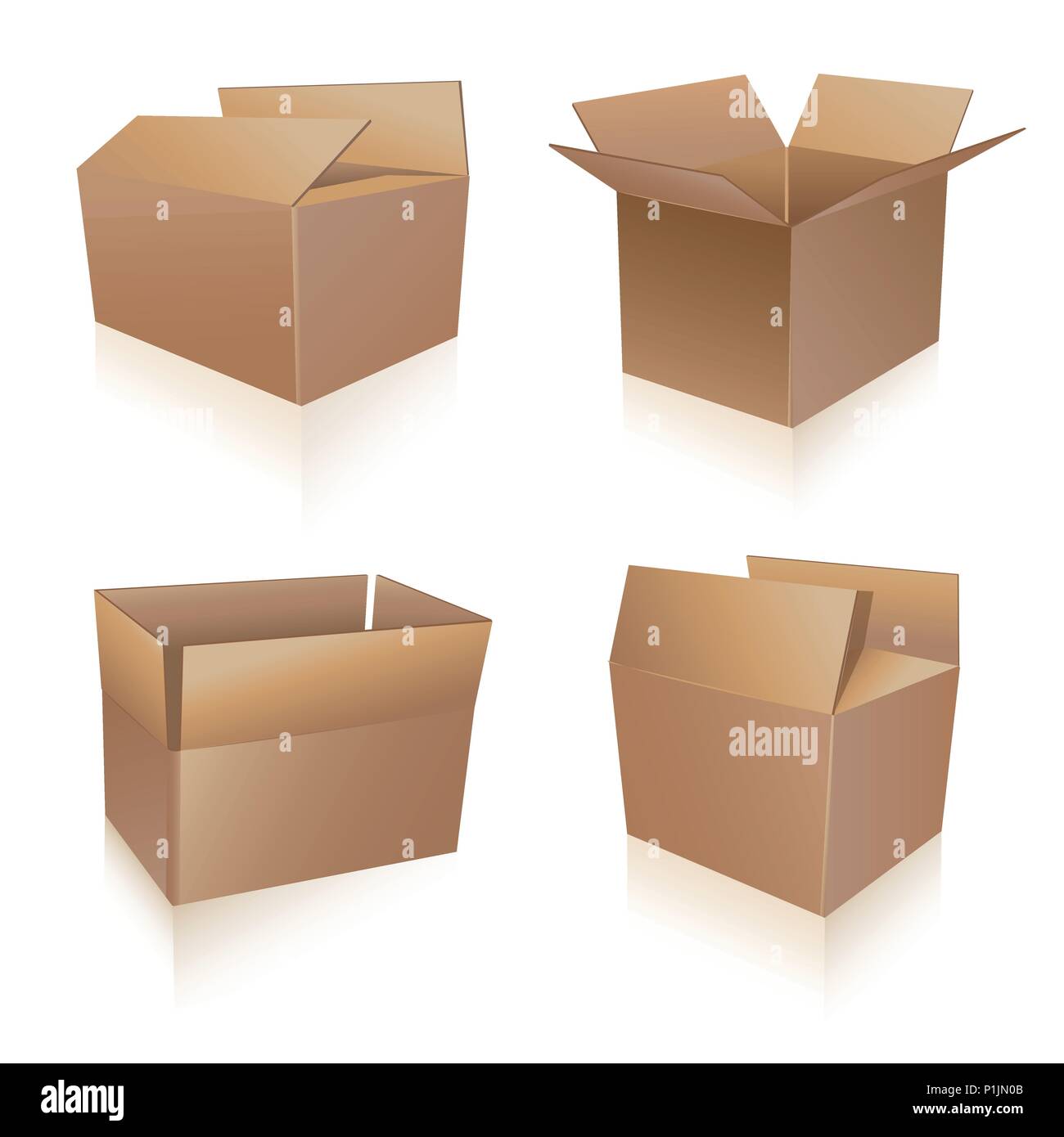 Shipped boxes Stock Vector Images - Alamy