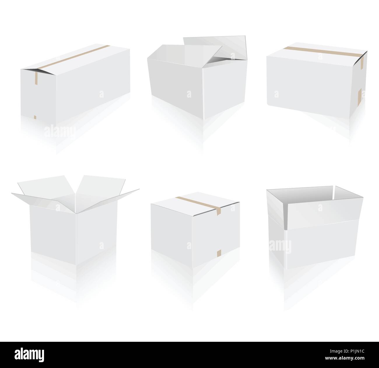 Shipped boxes Stock Vector Images - Alamy