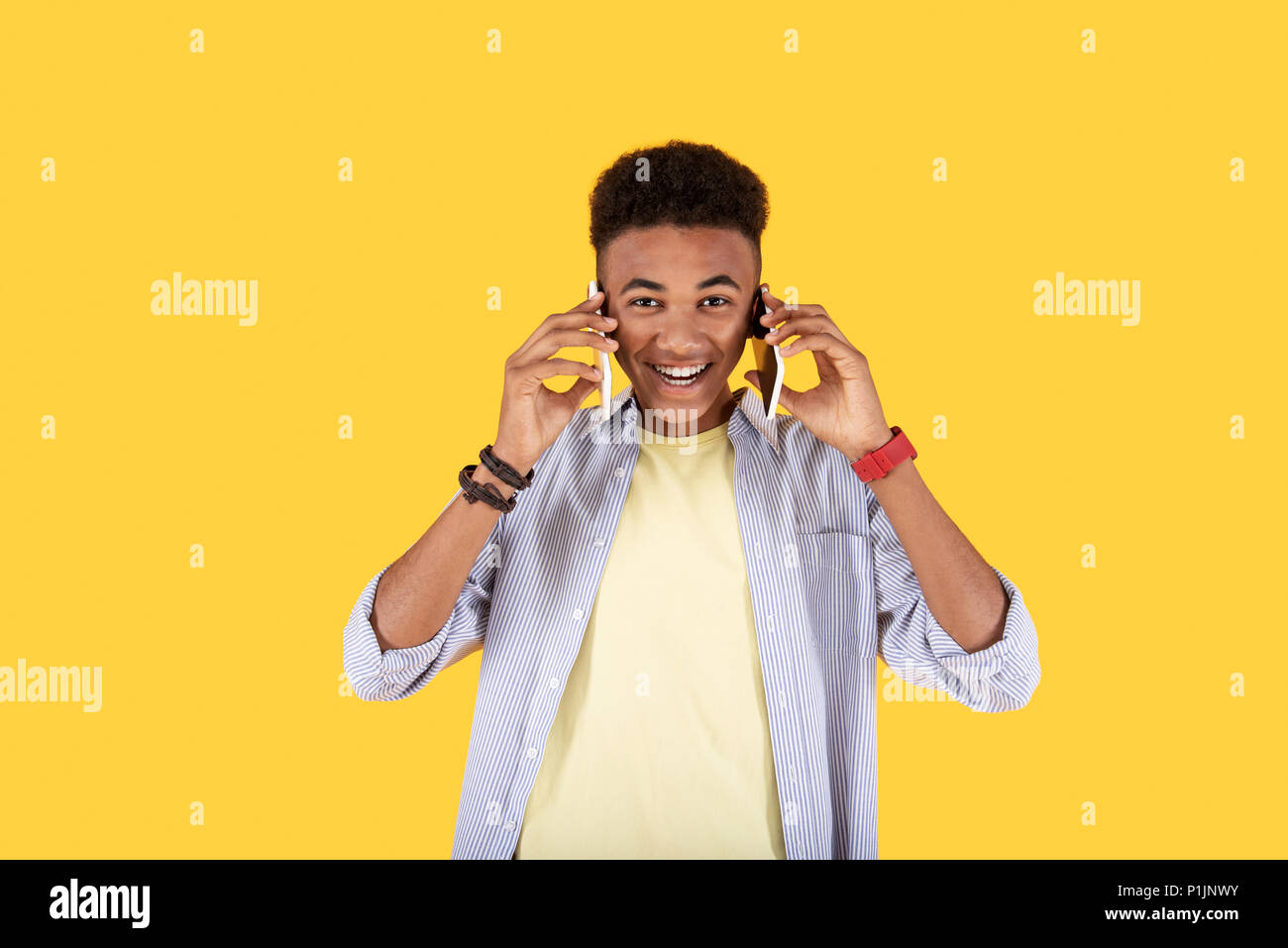 Happy positive man having fun Stock Photo - Alamy