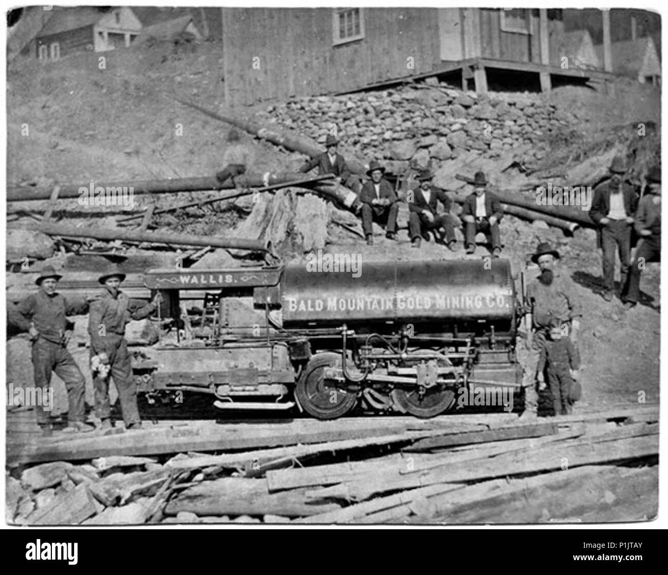 Wallis a 20 inch gauge mine locomotive of Bald Mountain Gold Mining Co ...