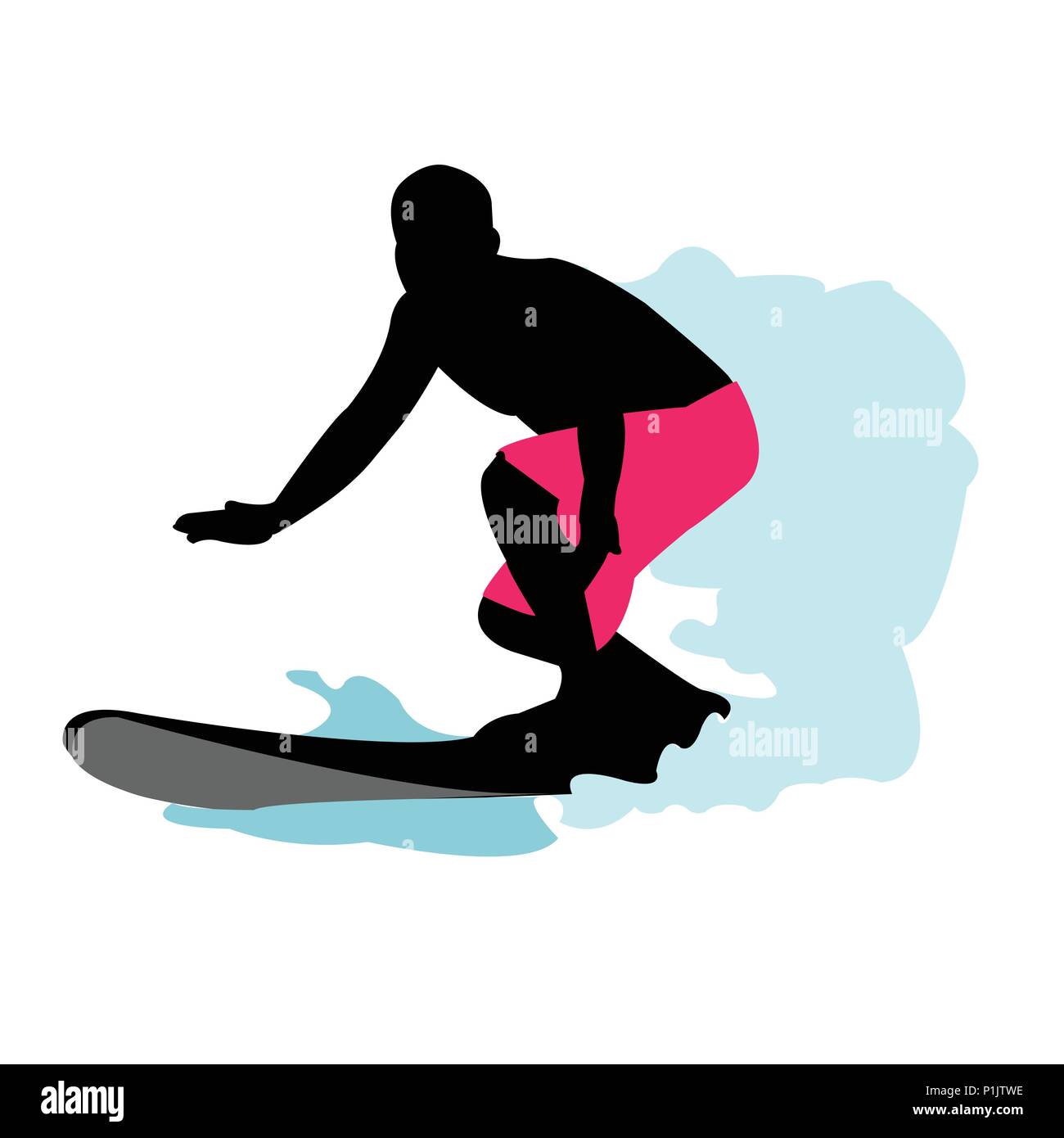 Surfer drawing Cut Out Stock Images & Pictures - Alamy