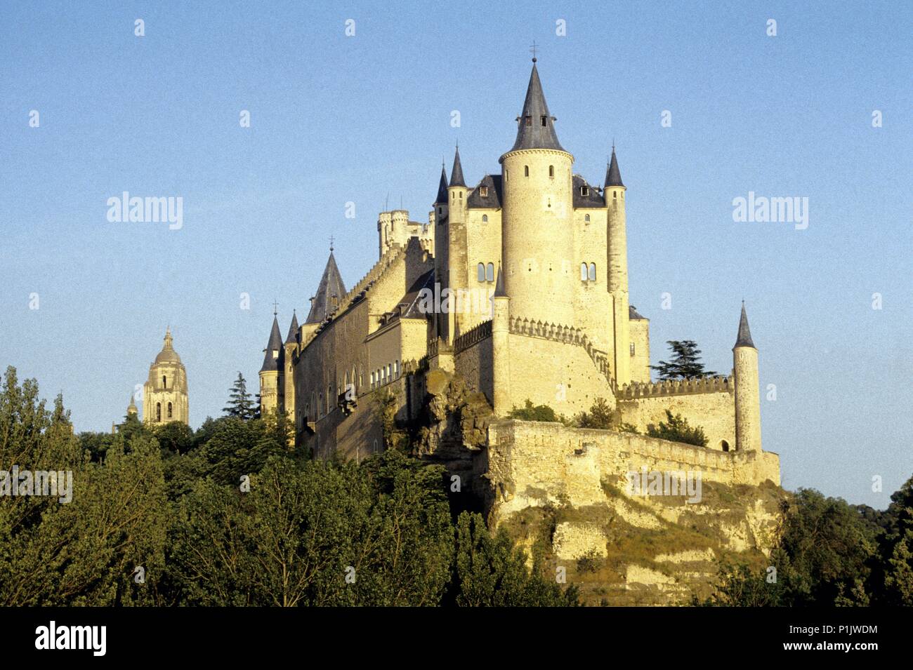 Alcázar and cathedral´s tower Stock Photo - Alamy