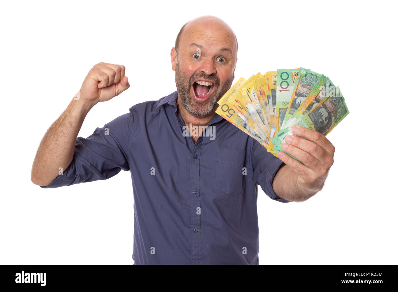 Happy cash winner hi-res stock photography and images - Alamy