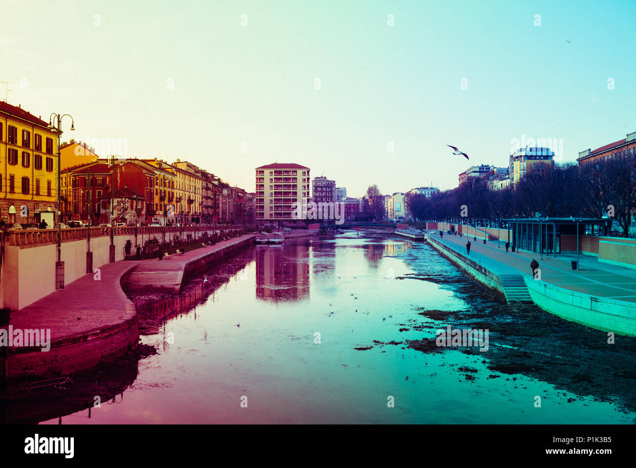 Milan new Darsena, redeveloped docks. The canal port was reopened in ...