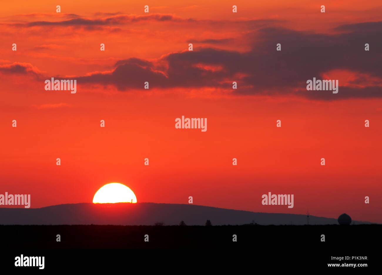 Beautiful orange red sunrise over hi-res stock photography and images ...