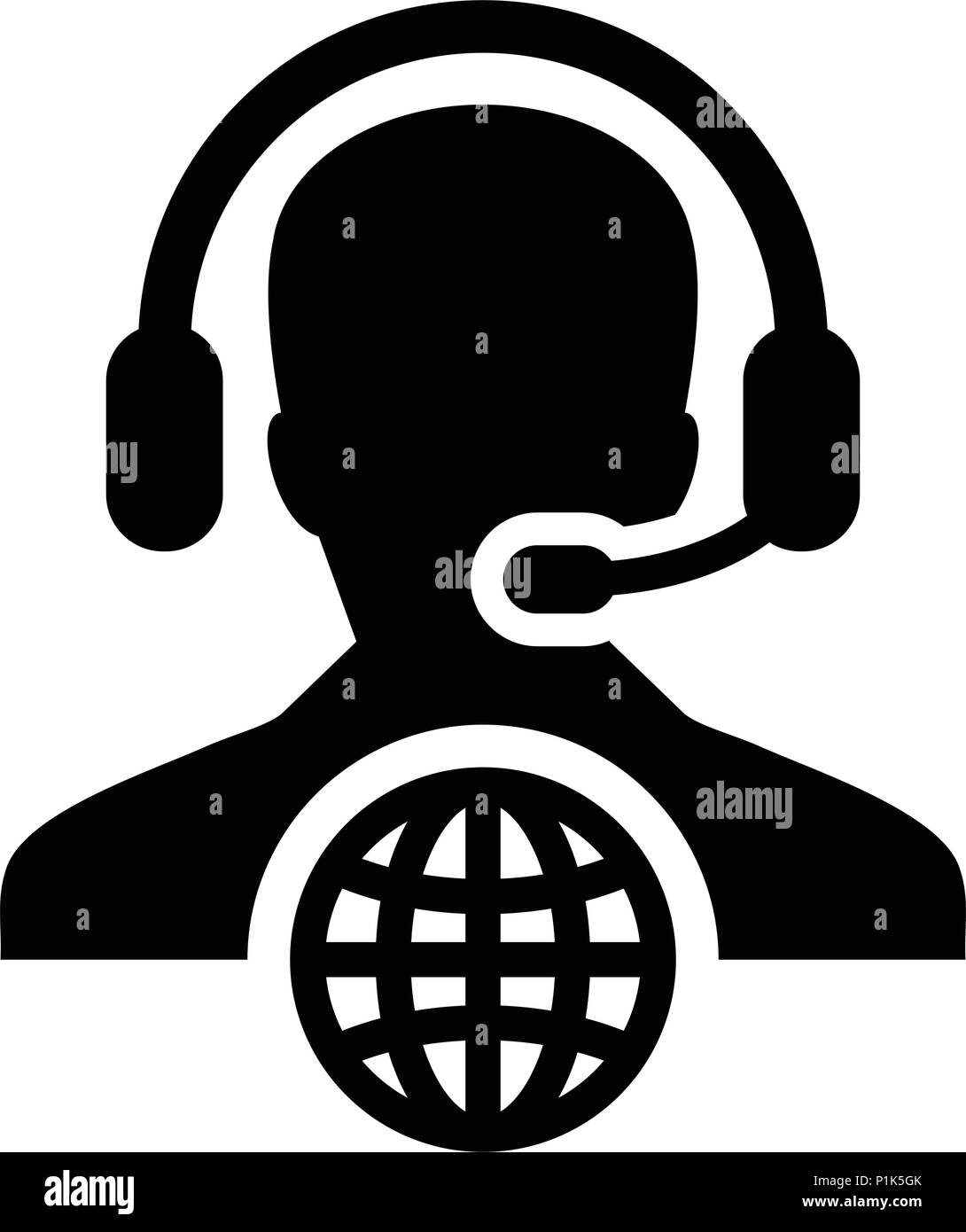 Call center employee isolated icon hi-res stock photography and images ...