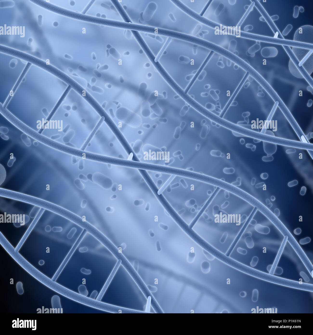 3D medical background with DNA strands and blood cells Stock Photo - Alamy