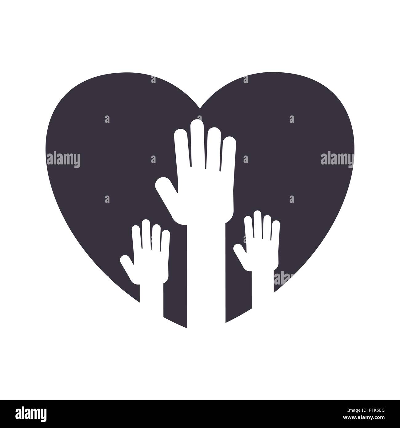 unity handpalm heart logo Stock Vector Image & Art - Alamy