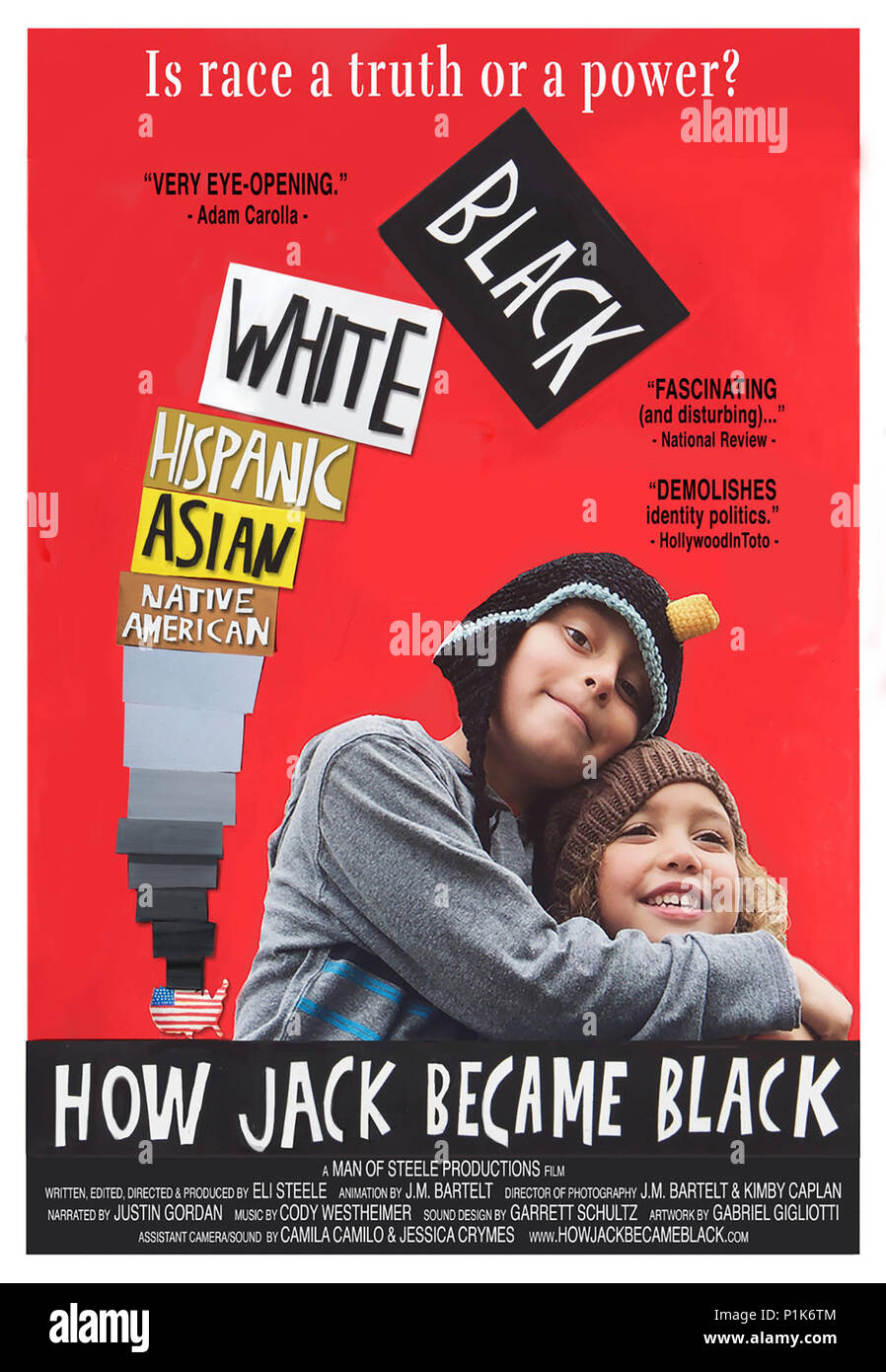 HOW JACK BECAME BLACK, US poster, from left: Jack Steele, June Steele ...