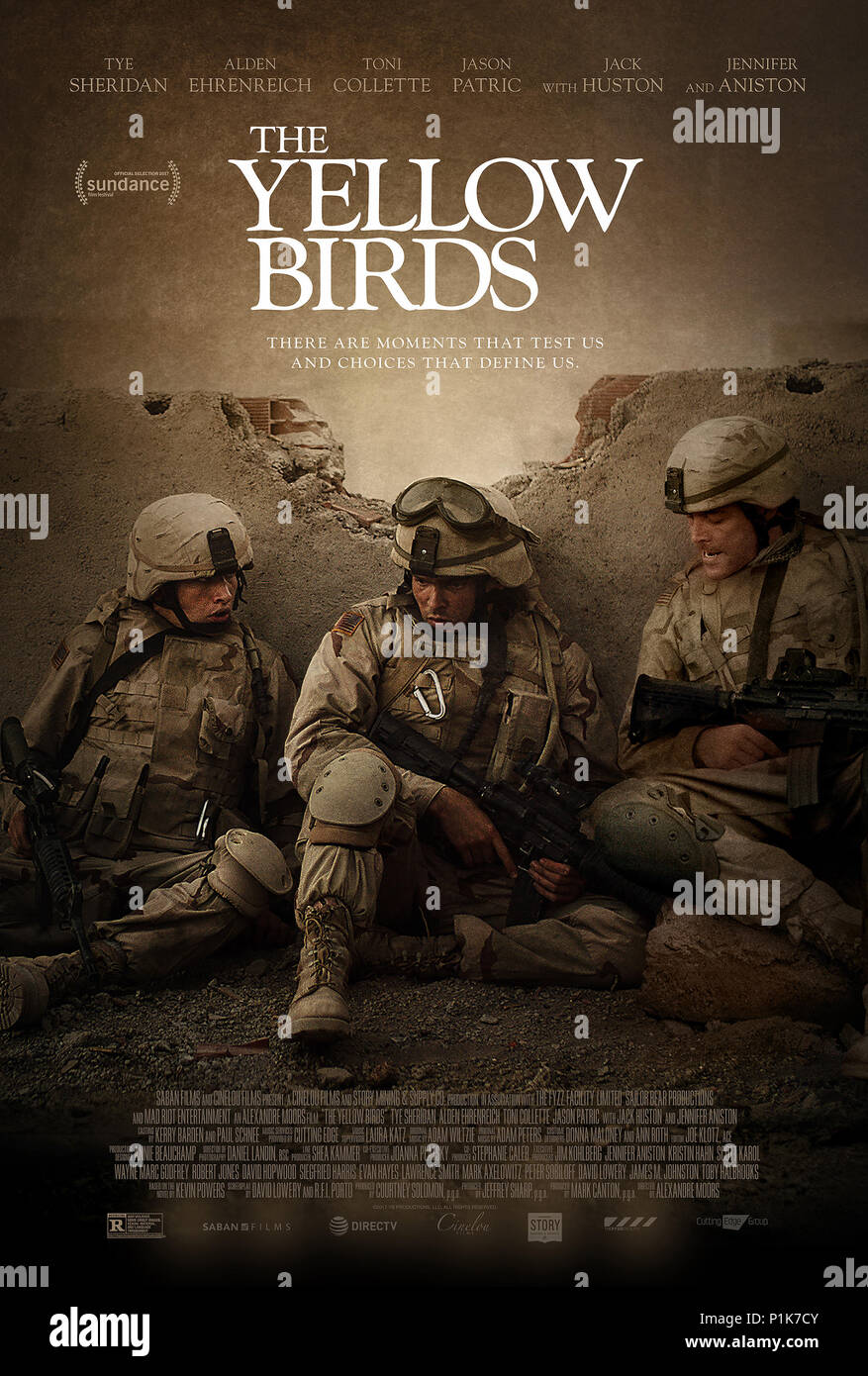 THE YELLOW BIRDS, US poster, Alden Ehrenreich, Tye Sheridan, Jack ...