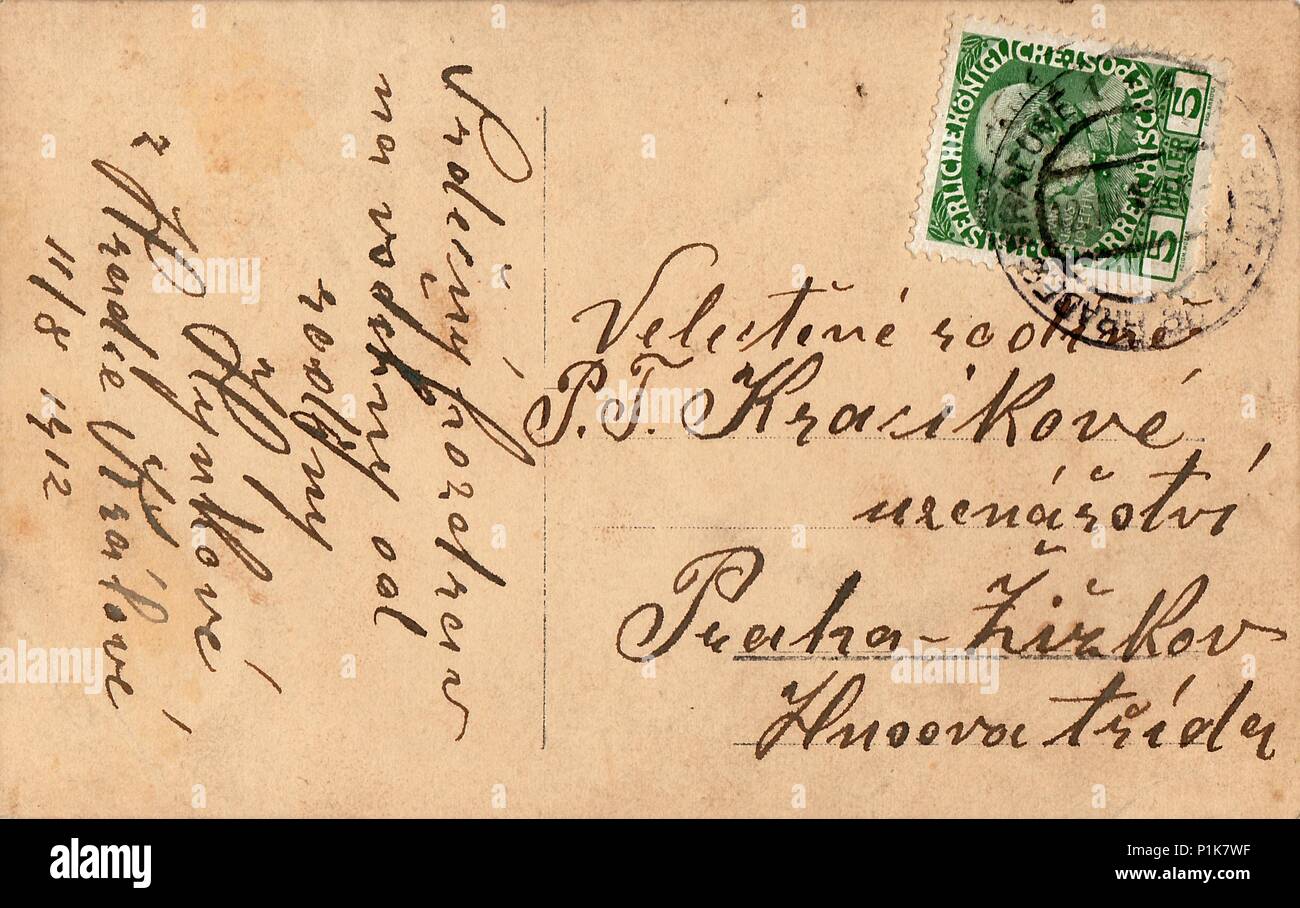 Austria old paper with handwriting hi-res stock photography and images ...