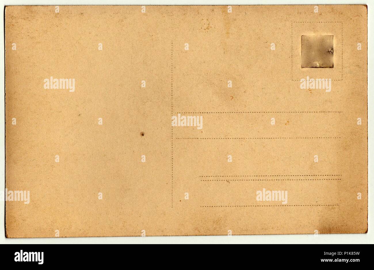 Back of a vintage photo - postcard. Rich stain and paper details. Can ...