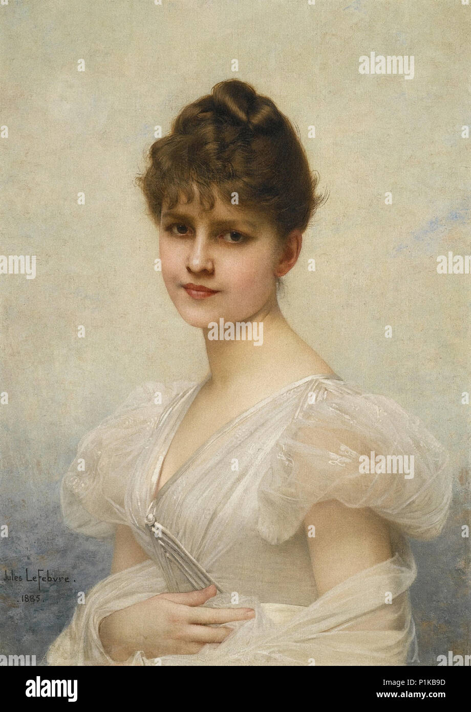 Lefebvre Jules Joseph - Portrait of Edith Warren Miller Stock Photo - Alamy