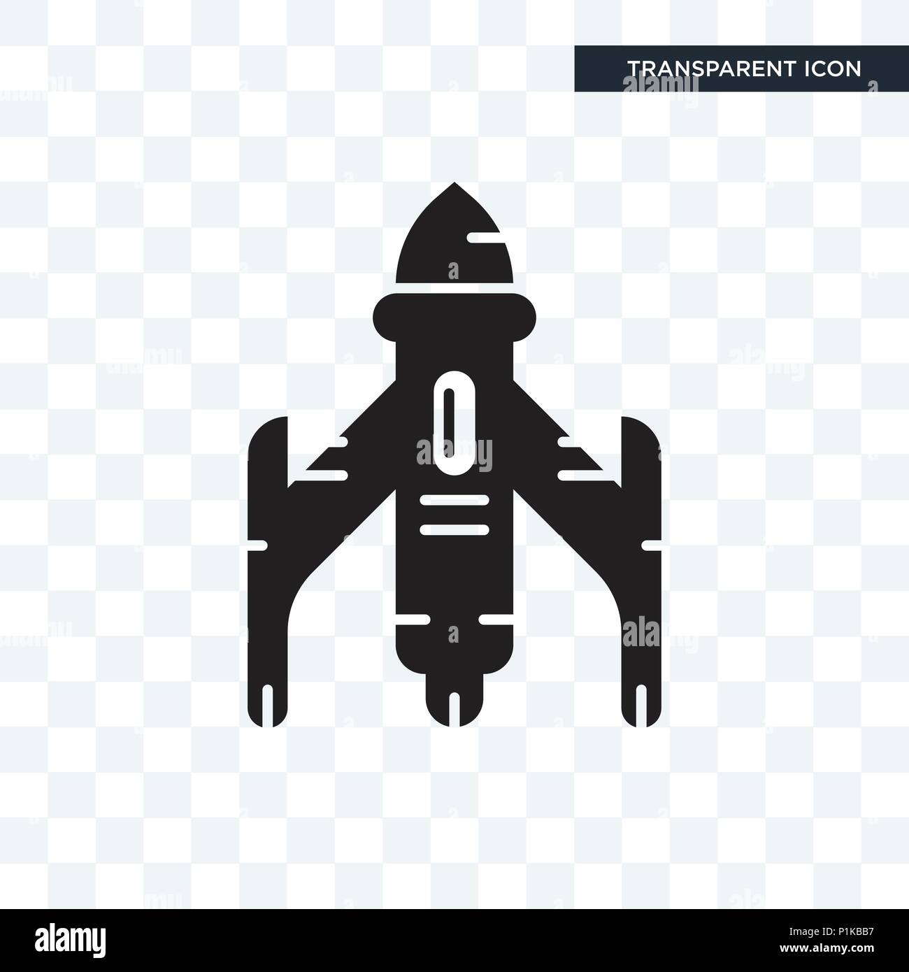 Rocket vector icon isolated on transparent background, Rocket logo ...