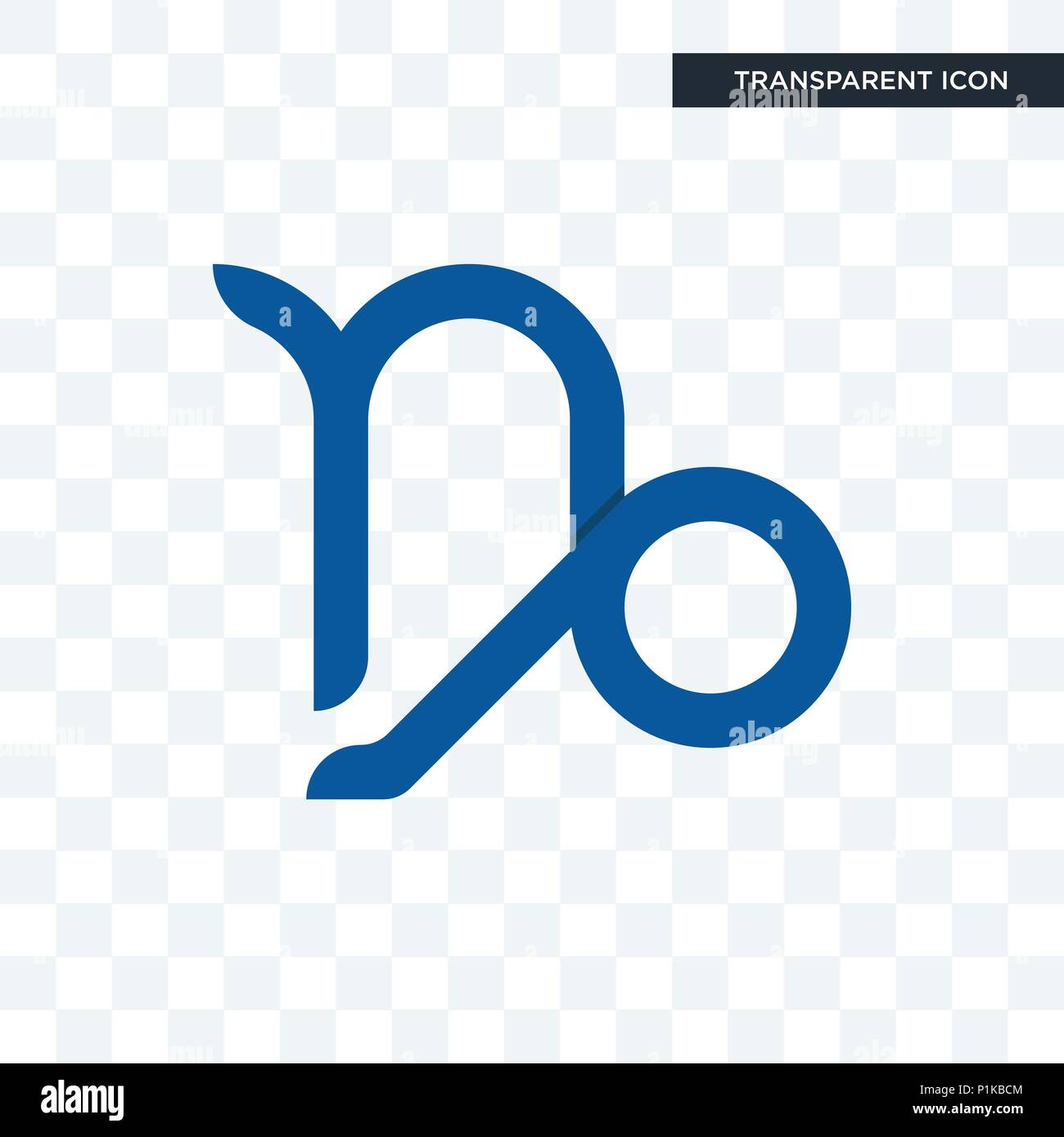 capricorn vector icon isolated on transparent background, capricorn ...