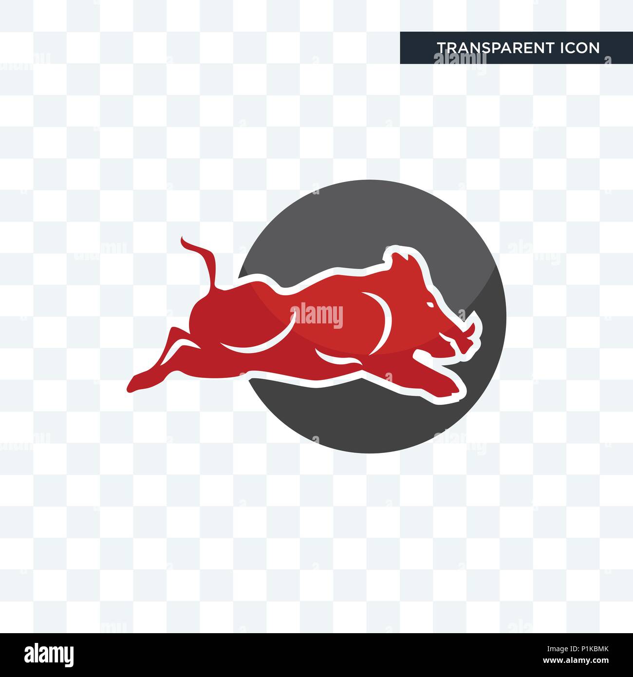 wild hog vector icon isolated on transparent background, wild hog logo ...