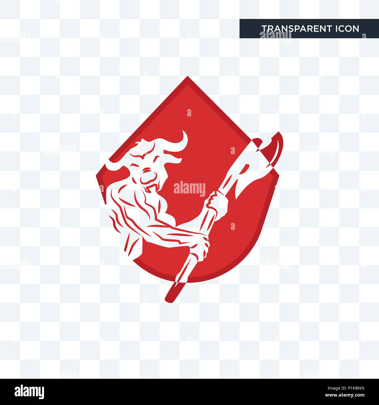 minotaur vector icon isolated on transparent background, minotaur logo ...