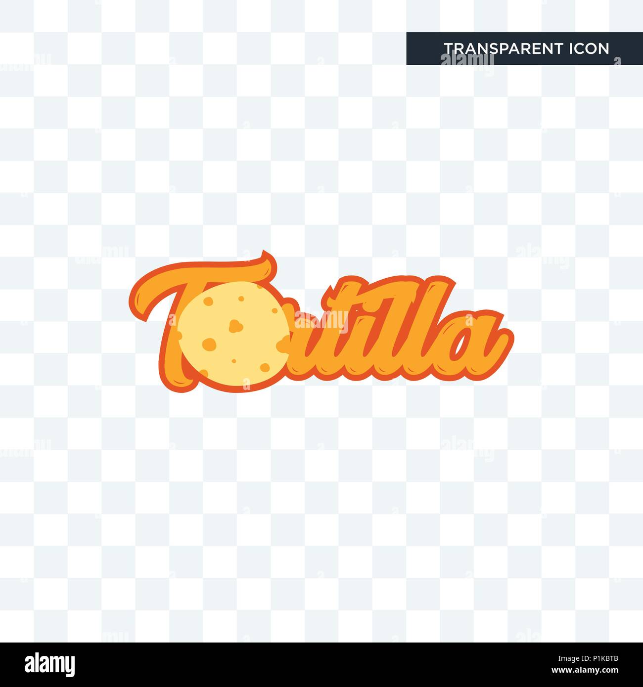 tortilla vector icon isolated on transparent background, tortilla logo ...