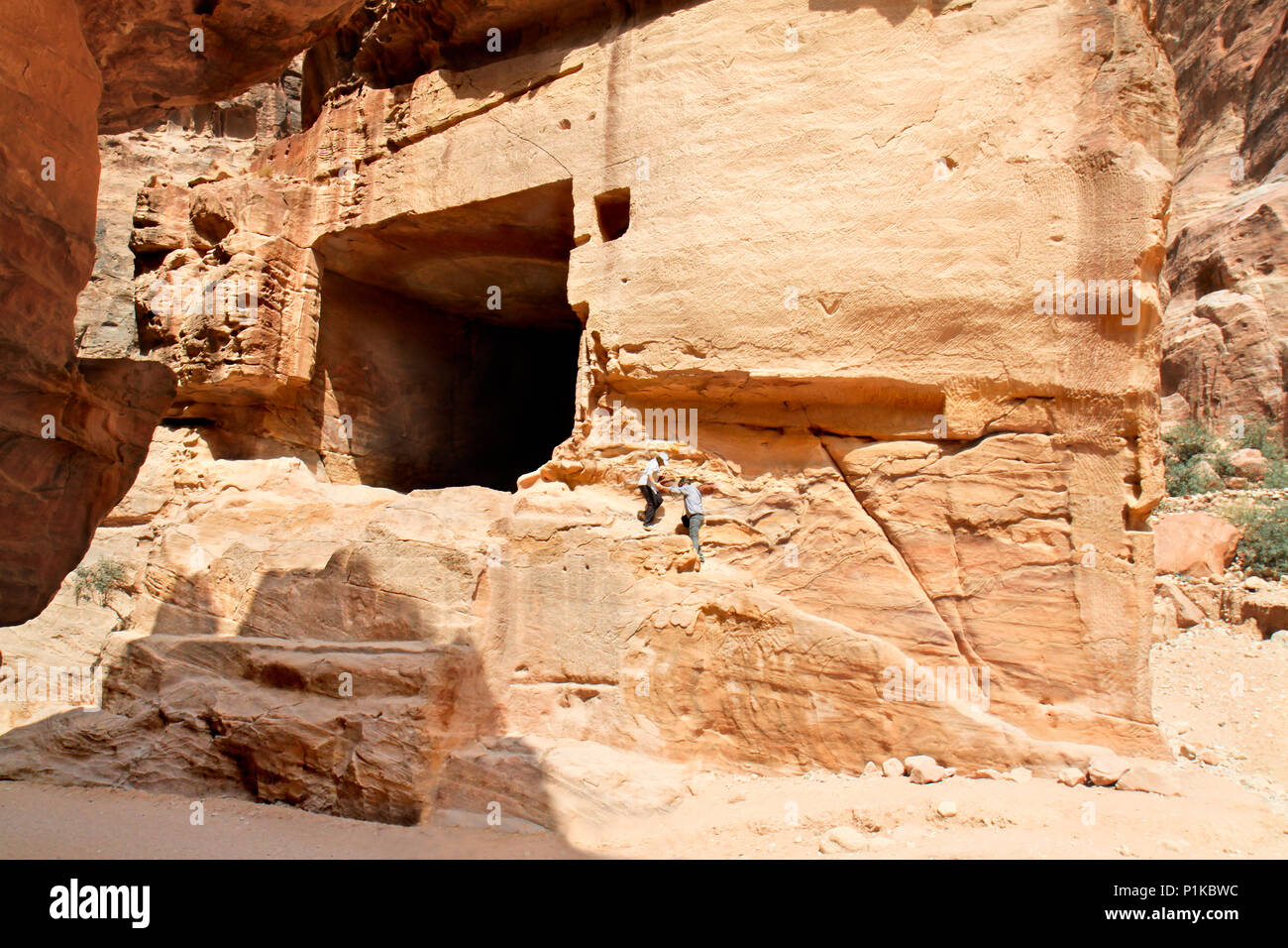 Tombs made by digging a holes in the rocks during Roman Empire period ...