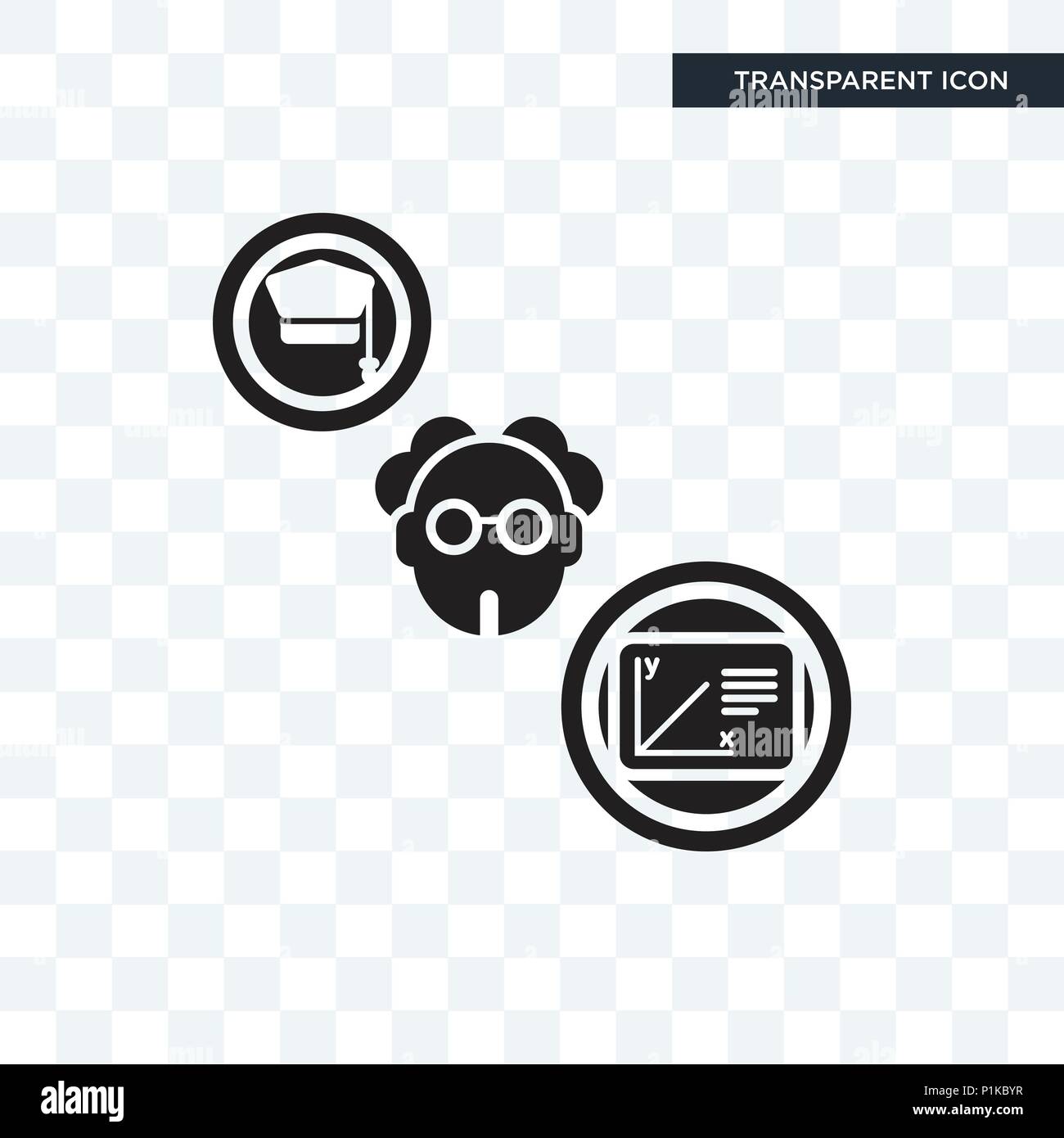Professor vector icon isolated on transparent background, Professor ...