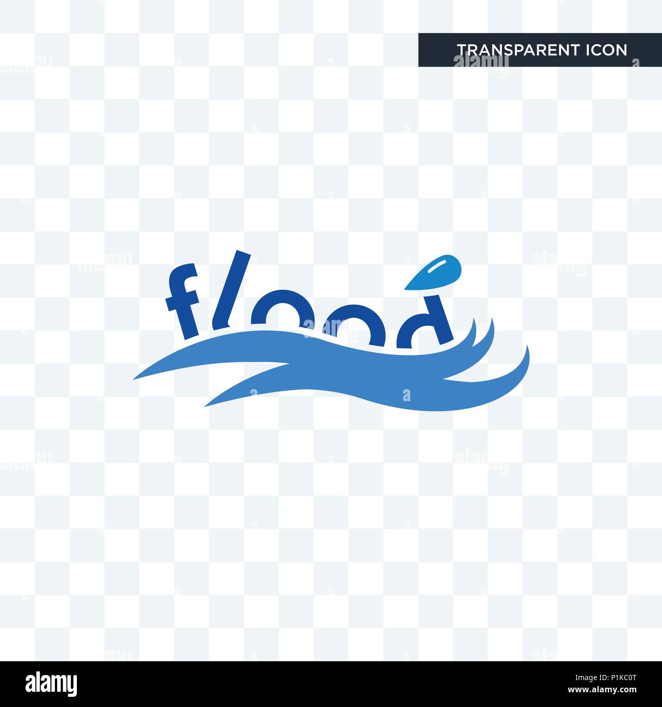 flood vector icon isolated on transparent background, flood logo ...