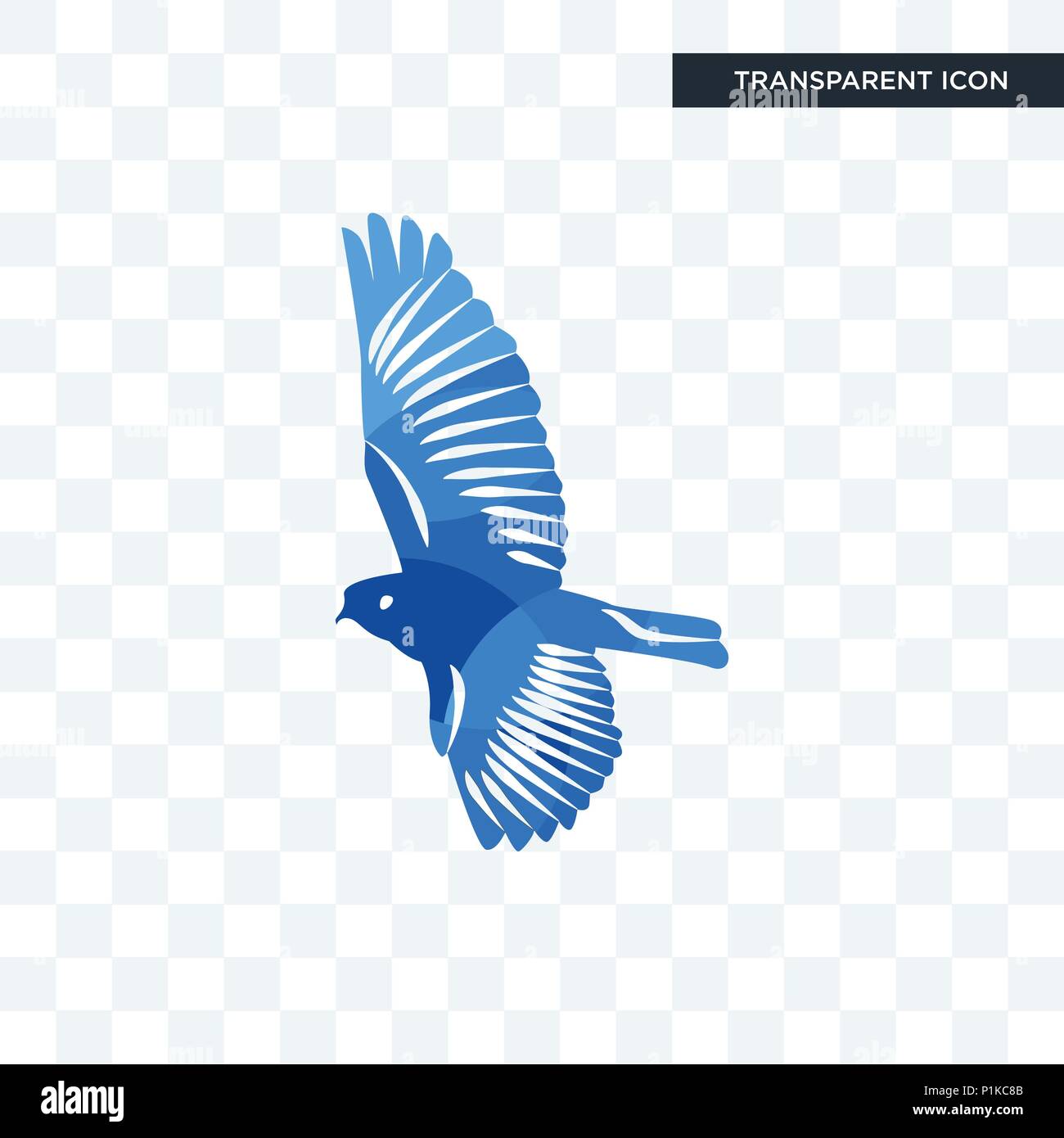 bird vector icon isolated on transparent background, bird logo concept ...