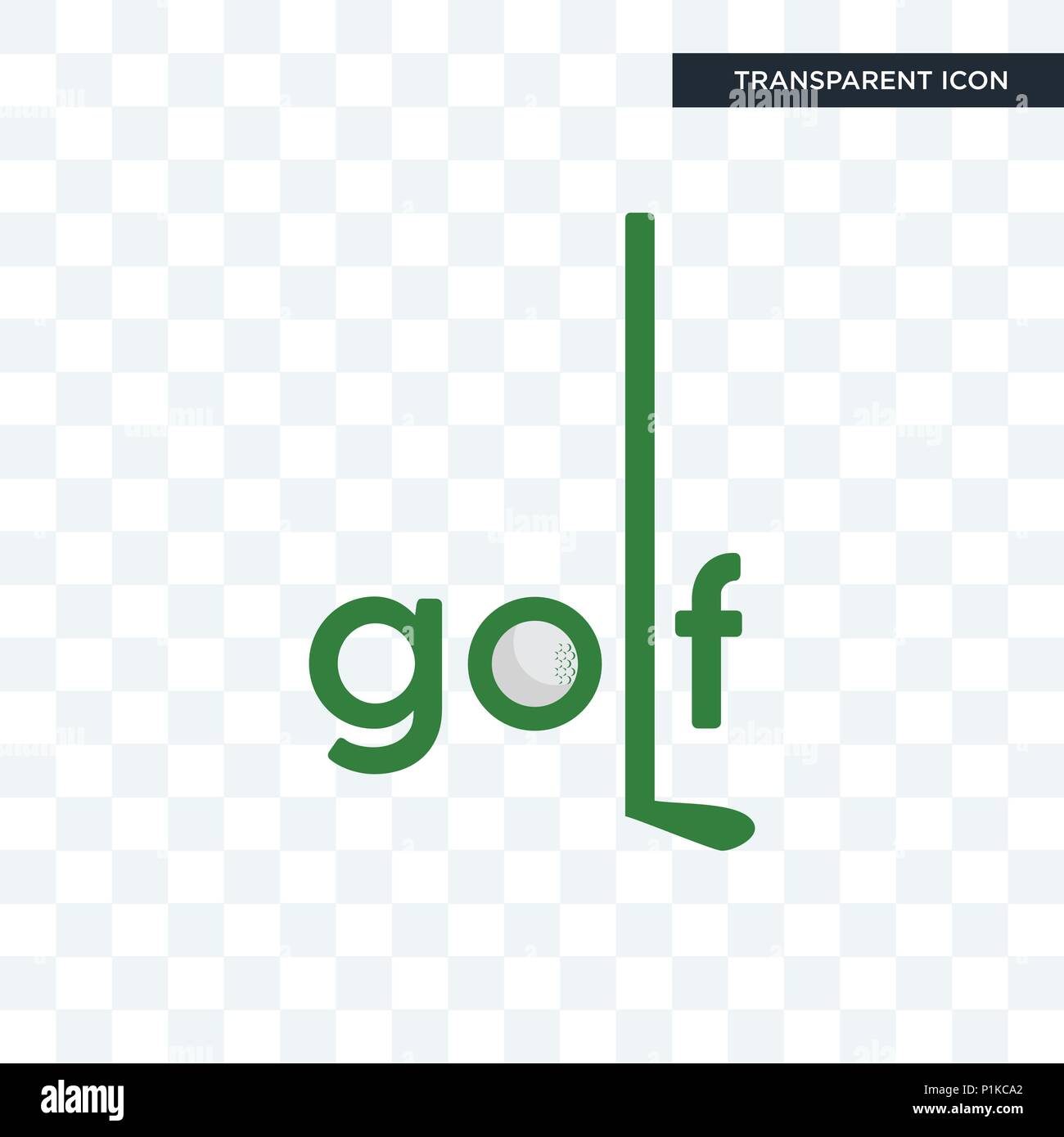 golf vector icon isolated on transparent background, golf logo concept ...