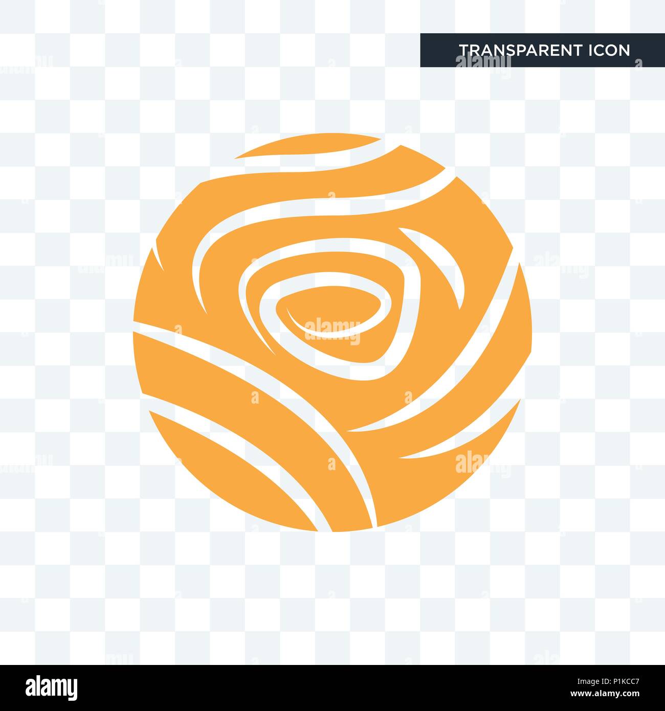 golden rose vector icon isolated on transparent background, golden rose ...