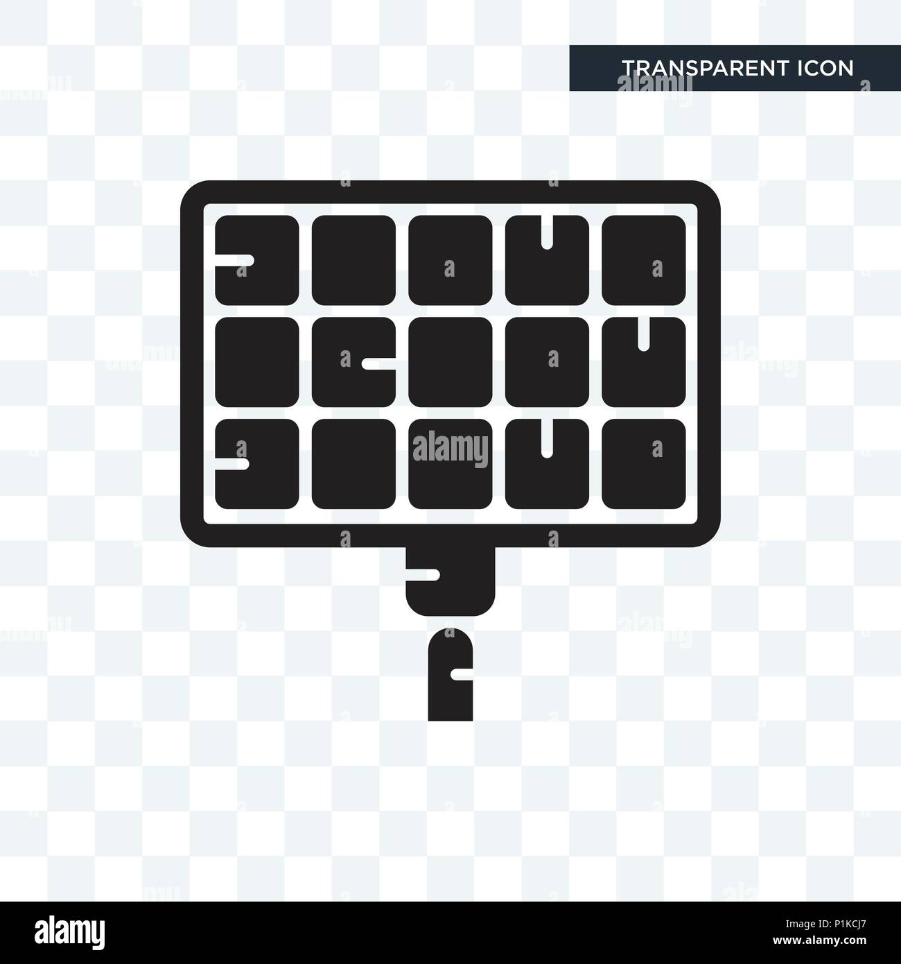 Solar panel vector icon isolated on transparent background, Solar panel ...