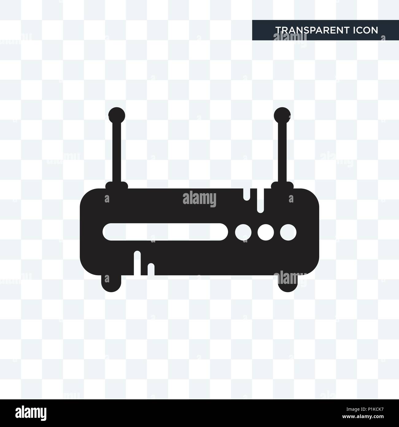 Router vector icon isolated on transparent background, Router logo ...