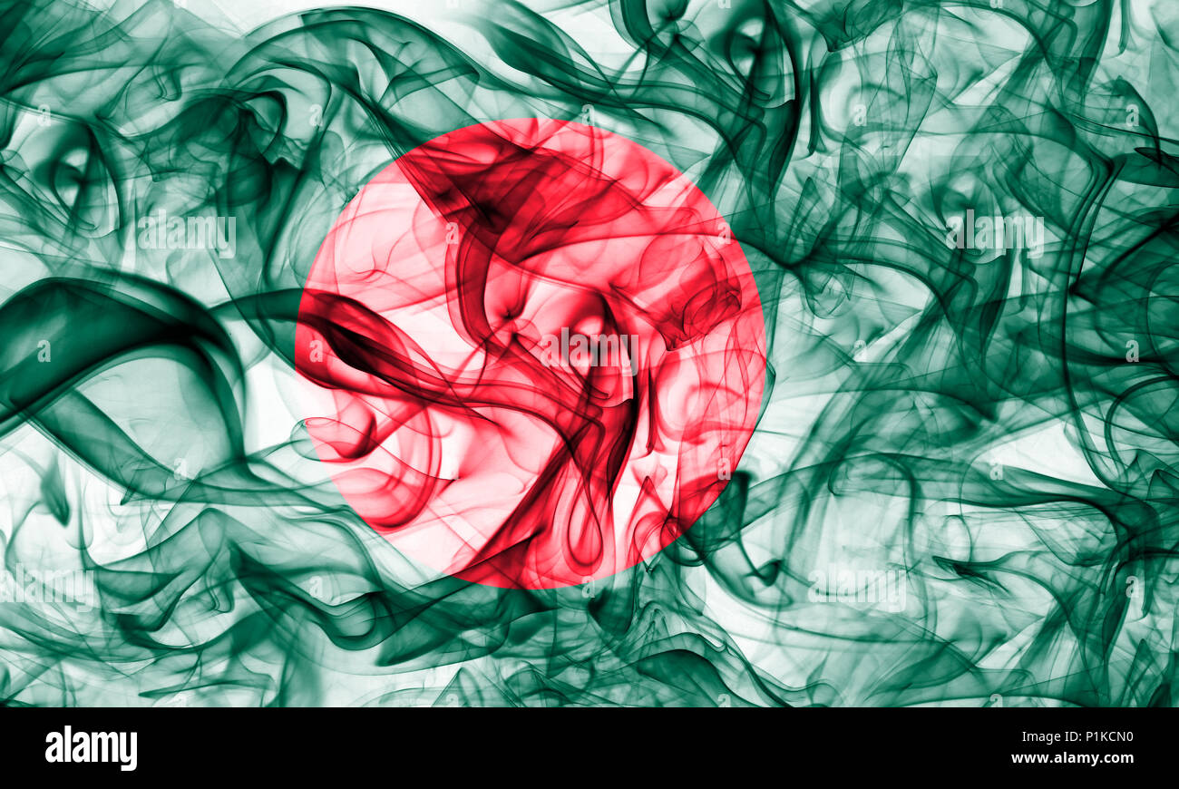 Bangladesh smoke flag Stock Photo - Alamy