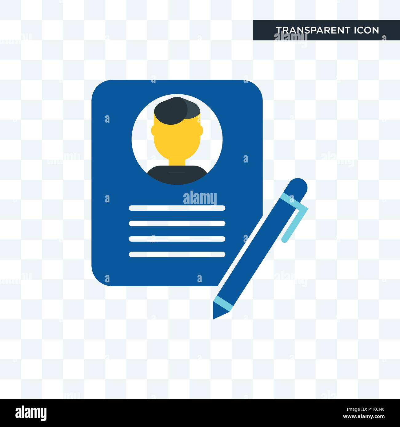 biography vector icon isolated on transparent background, biography ...