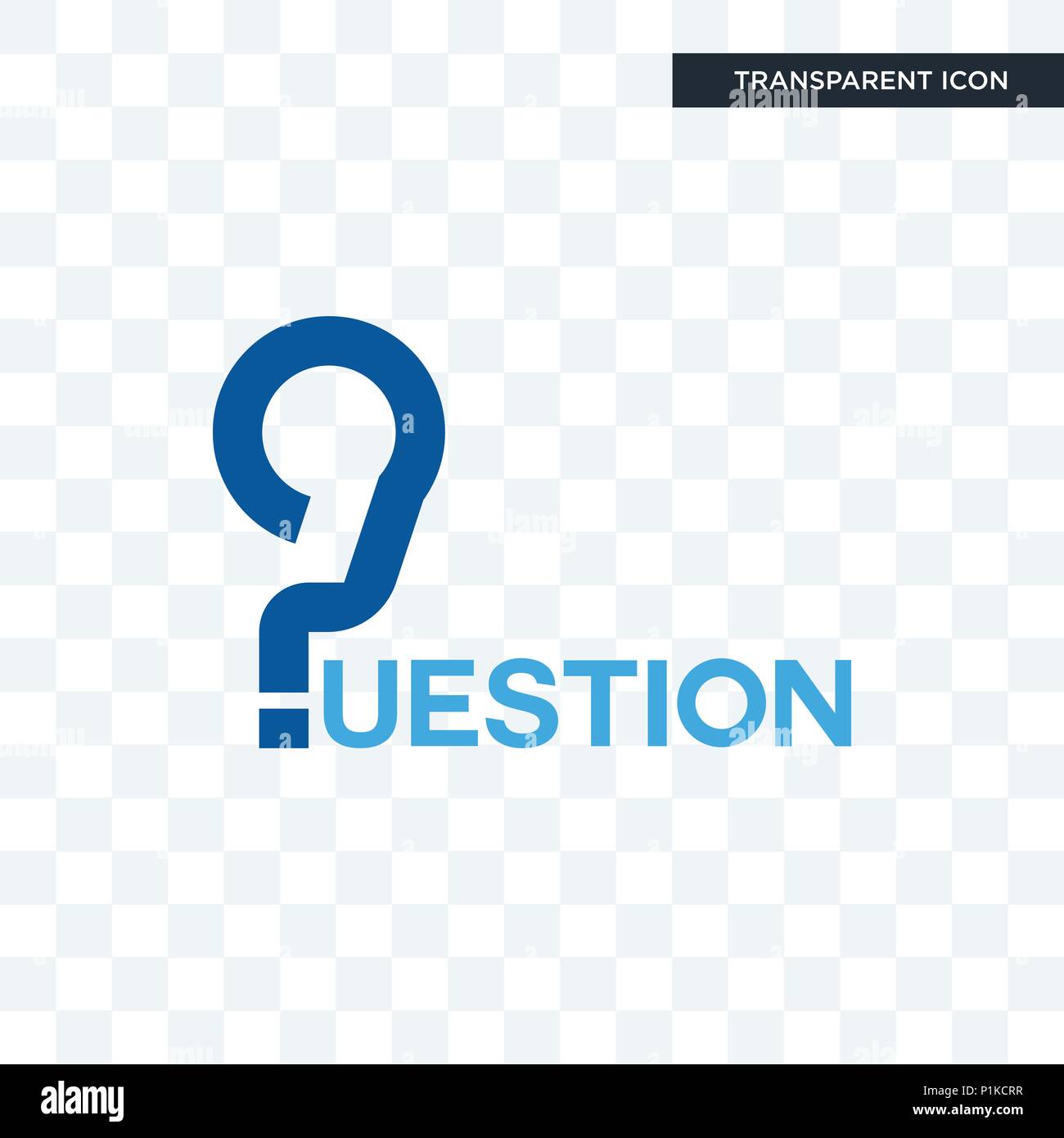 question vector icon isolated on transparent background, question logo ...
