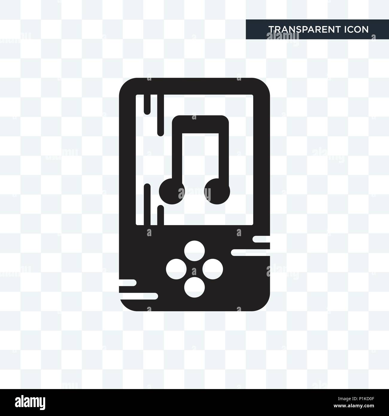 Music player vector icon isolated on transparent background, Music ...