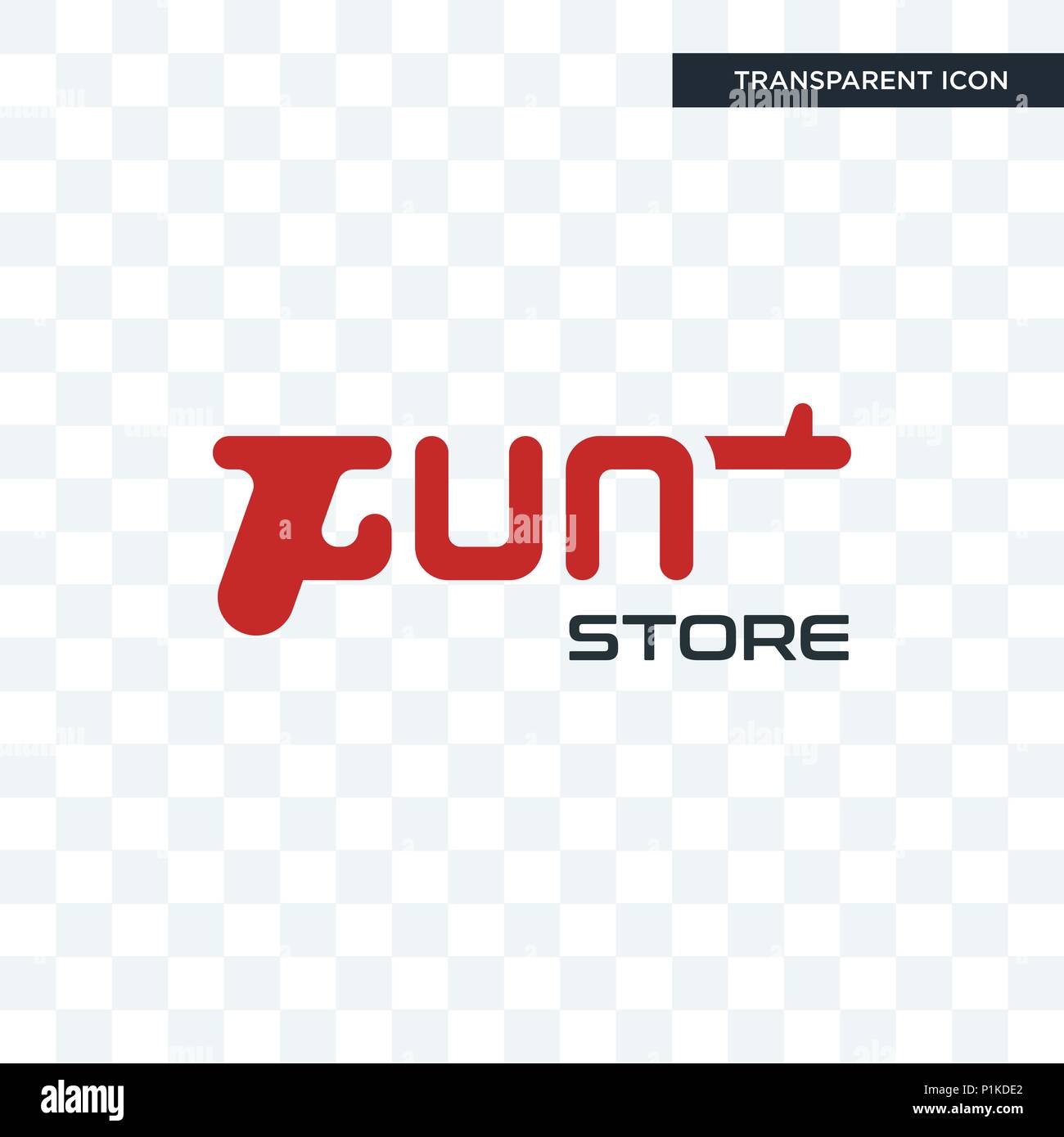 gun store vector icon isolated on transparent background, gun store ...
