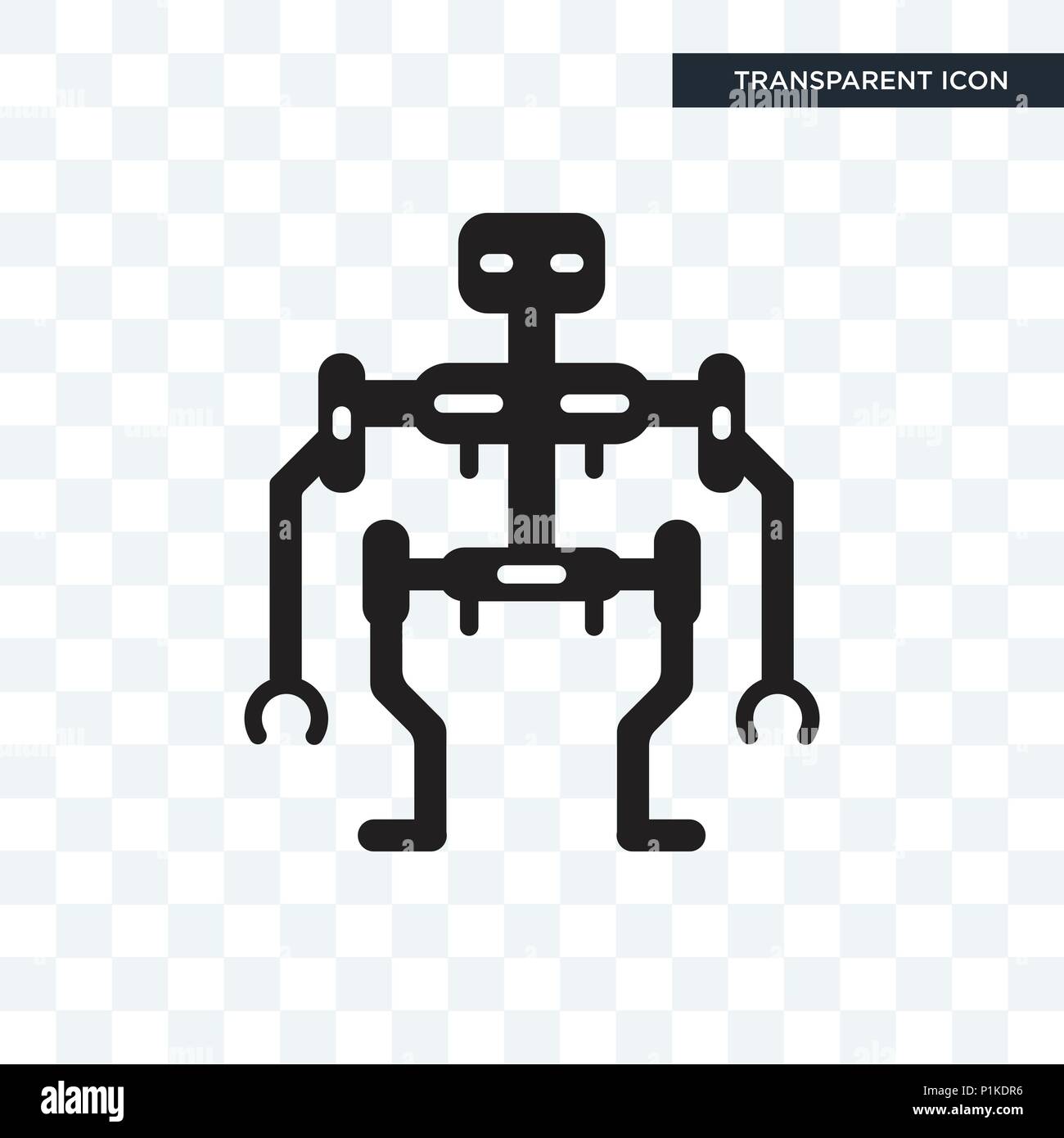 Robot vector icon isolated on transparent background, Robot logo concept Stock Vector Image ...