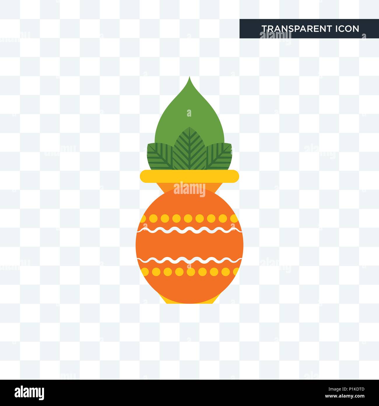 kalash vector icon isolated on transparent background, kalash logo ...