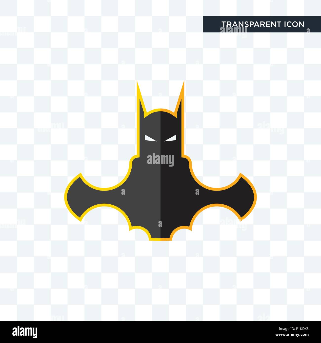 bat man vector icon isolated on transparent background, bat man logo ...