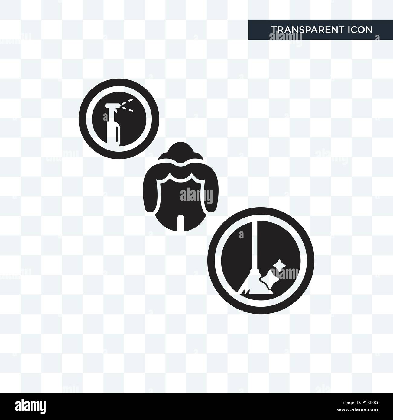 Maid vector icon isolated on transparent background, Maid logo concept ...