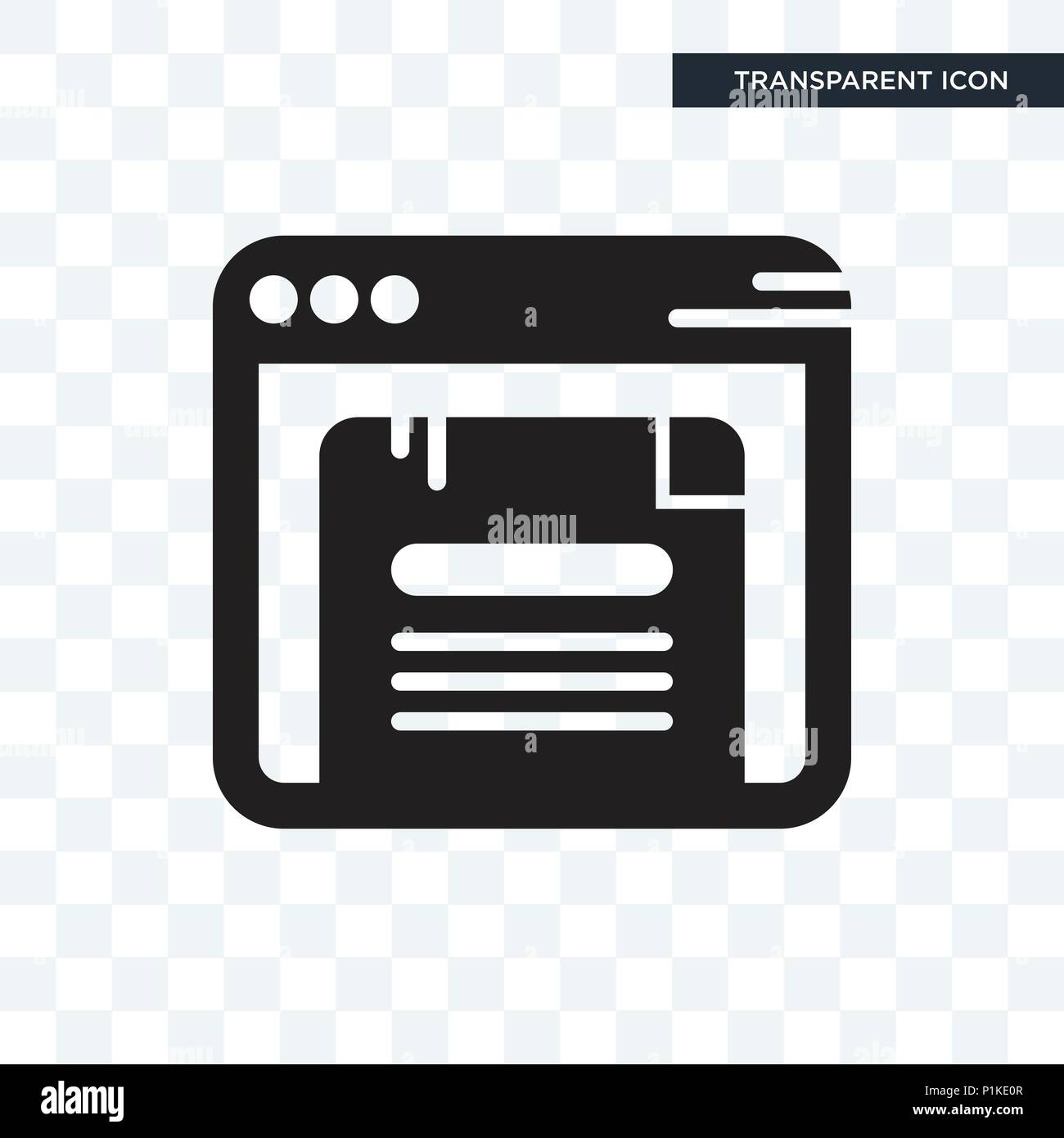Browser vector icon isolated on transparent background, Browser logo ...