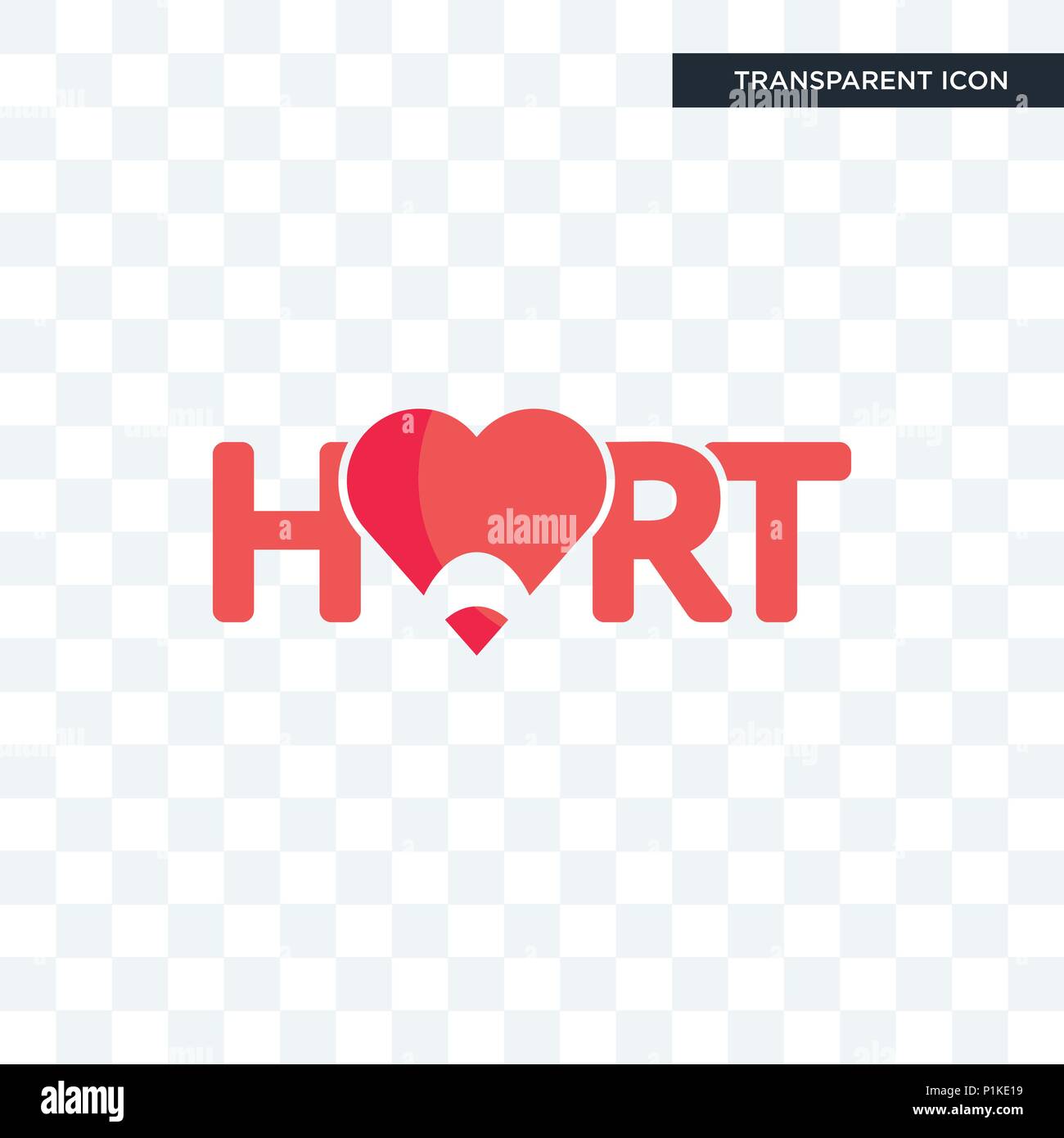 hart vector icon isolated on transparent background, hart logo concept ...