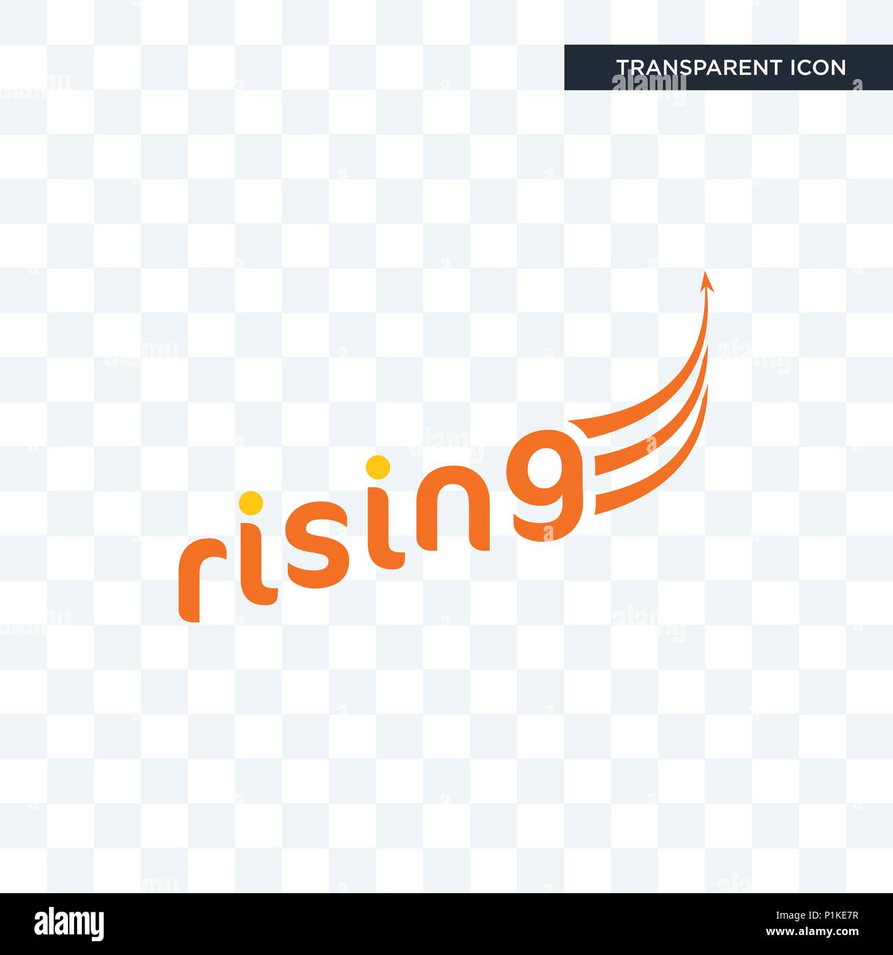 rising vector icon isolated on transparent background, rising logo ...