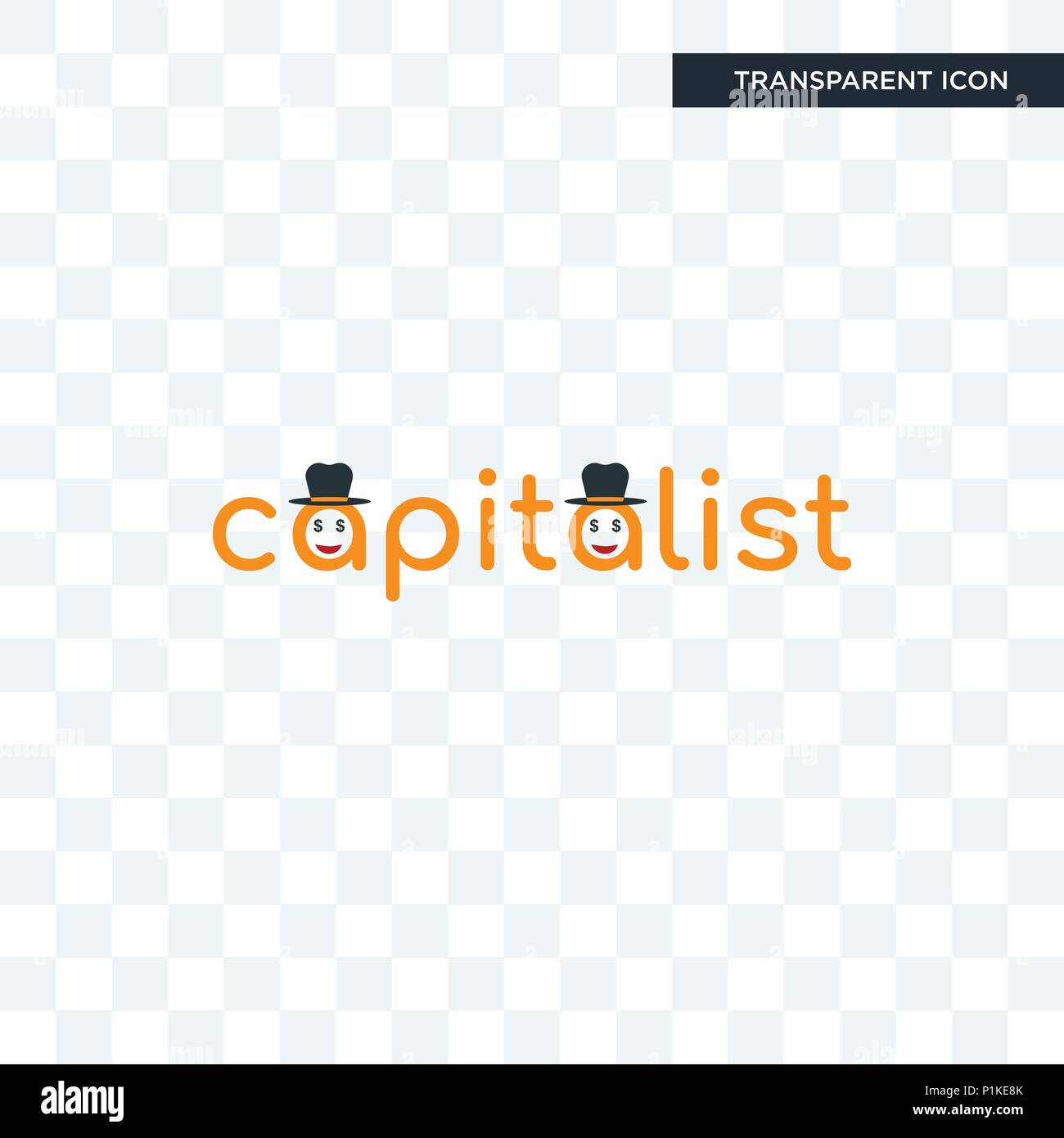 capitalist vector icon isolated on transparent background, capitalist ...